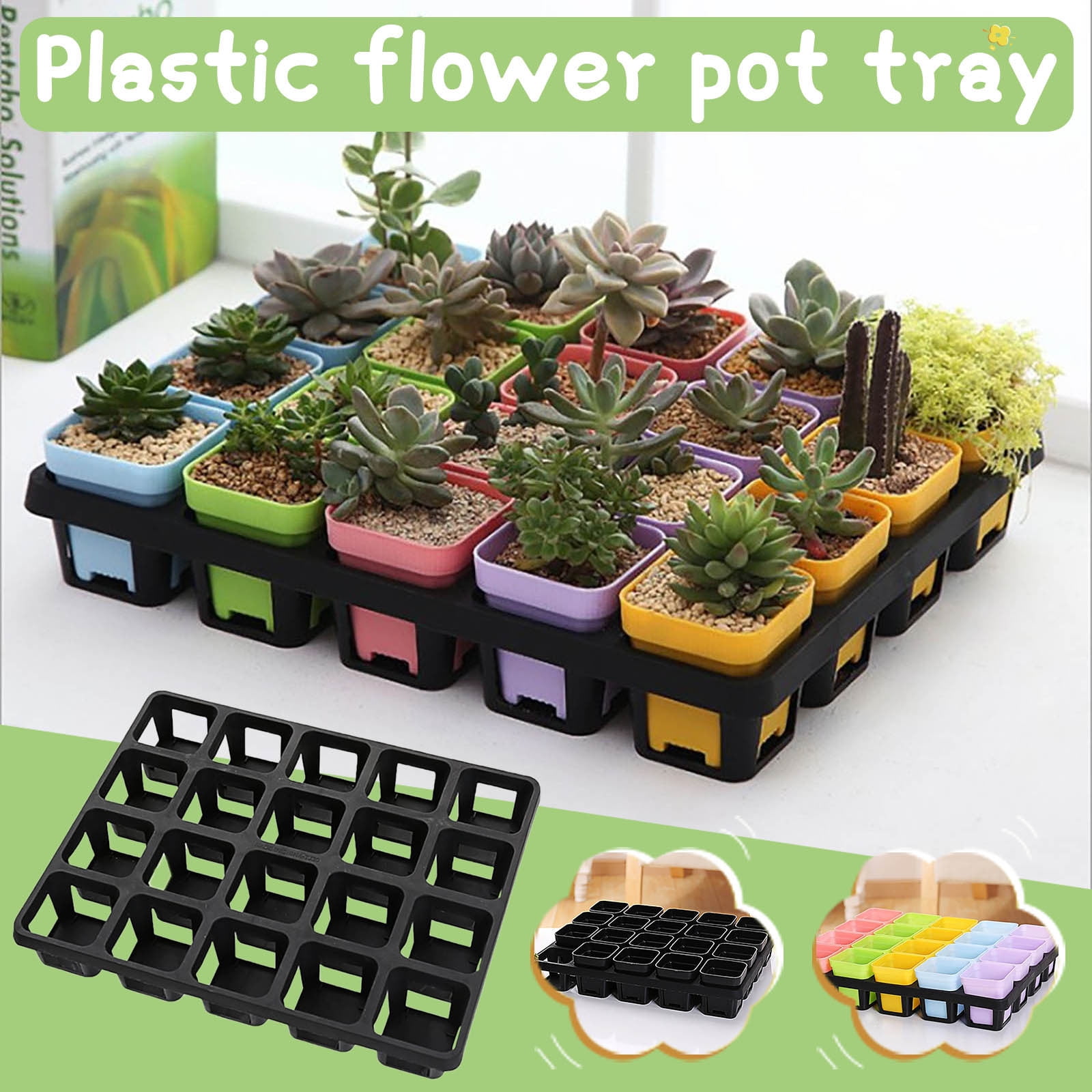 Plastic Flower Pot Tray for Seed Sowing and Nursery | Gardening ...