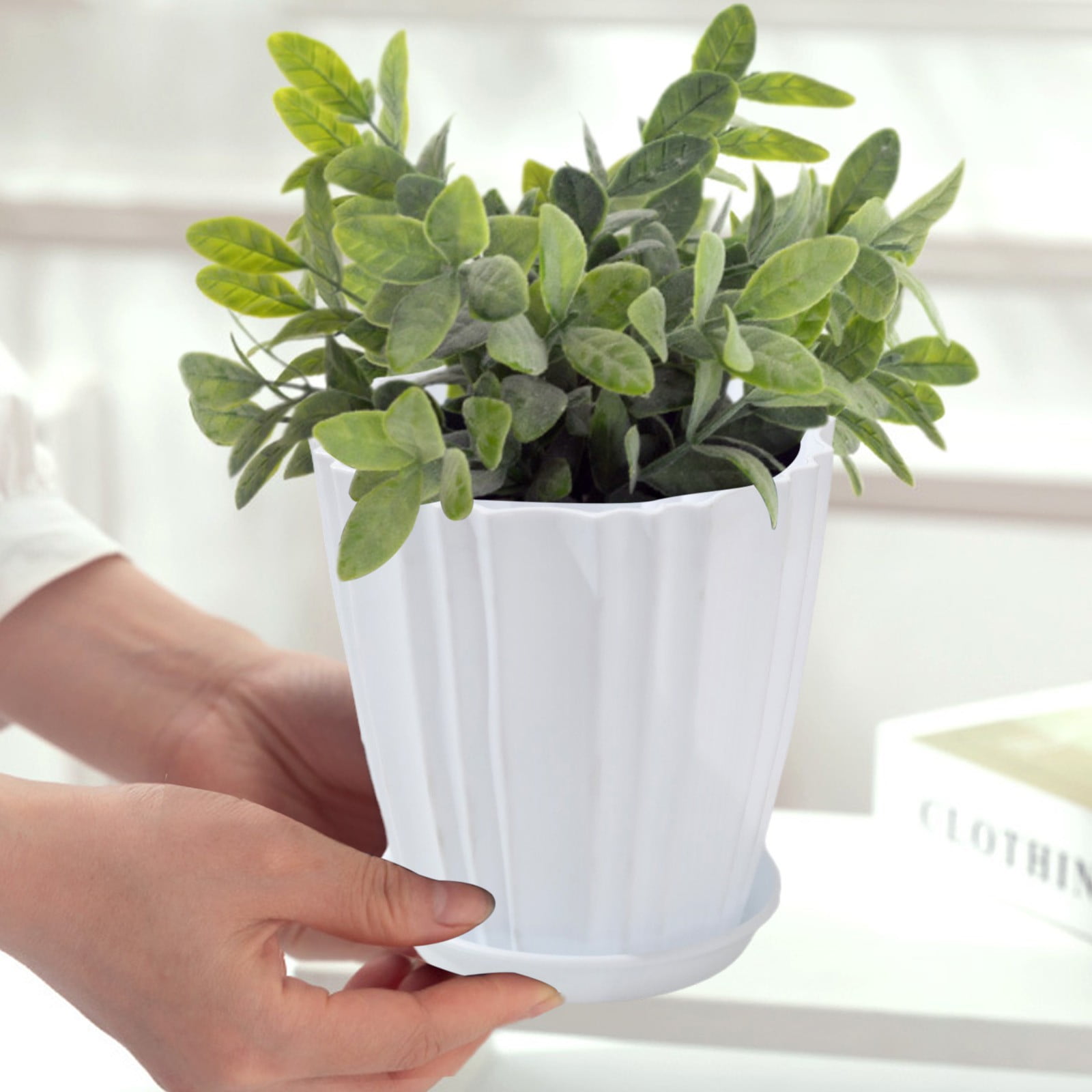 Plastic Flower Pots Balcony Vegetable Garden Green Plant Pot Container ...
