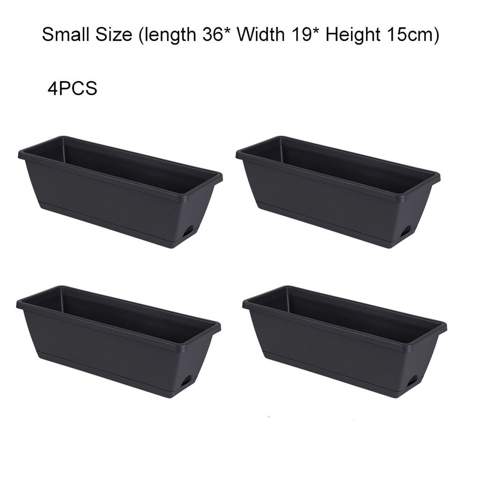 Plastic Flower Pots Family Balcony Plants Vegetables Large Rectangular ...