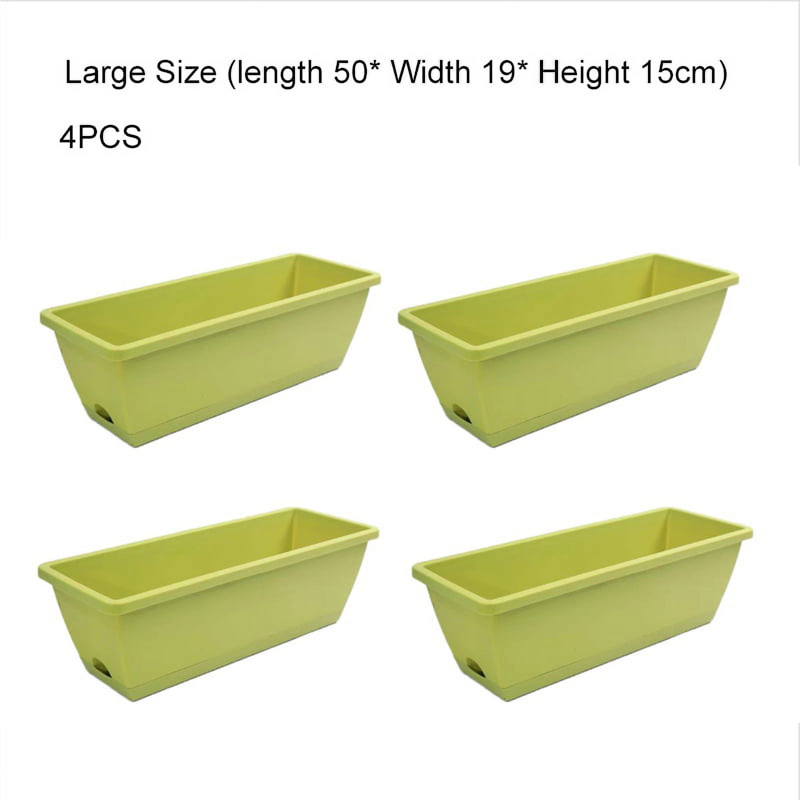 Plastic Flower Pots Family Balcony Plants Vegetables Large Rectangular ...