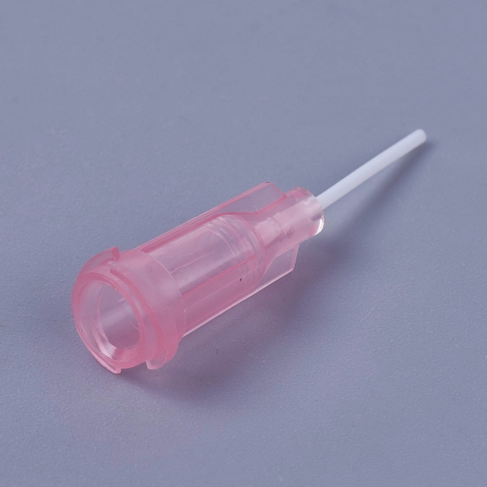 Plastic Fluid Precision Blunt Needle Dispense Tips Pink 30x7.5mm Pin: 0 ...