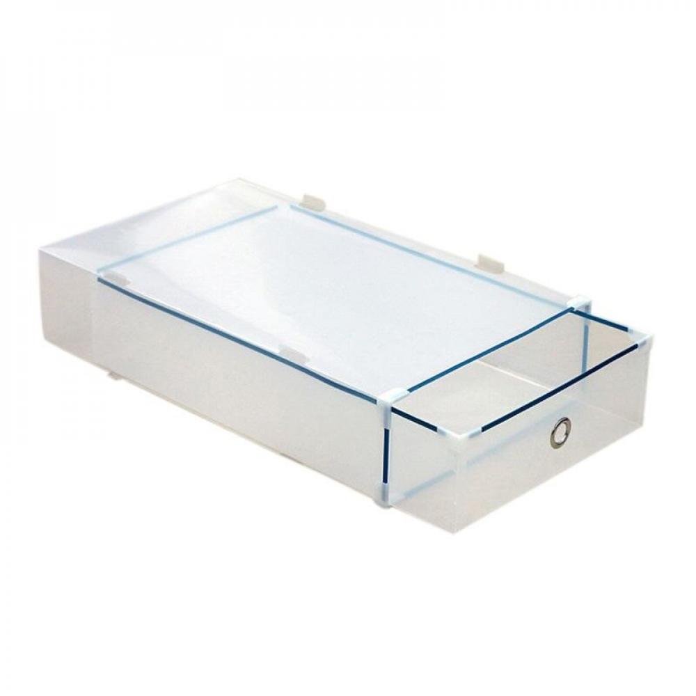 Plastic Foldable Drawer Box For Thigh Boots (52cm) Clear Stackable Home ...