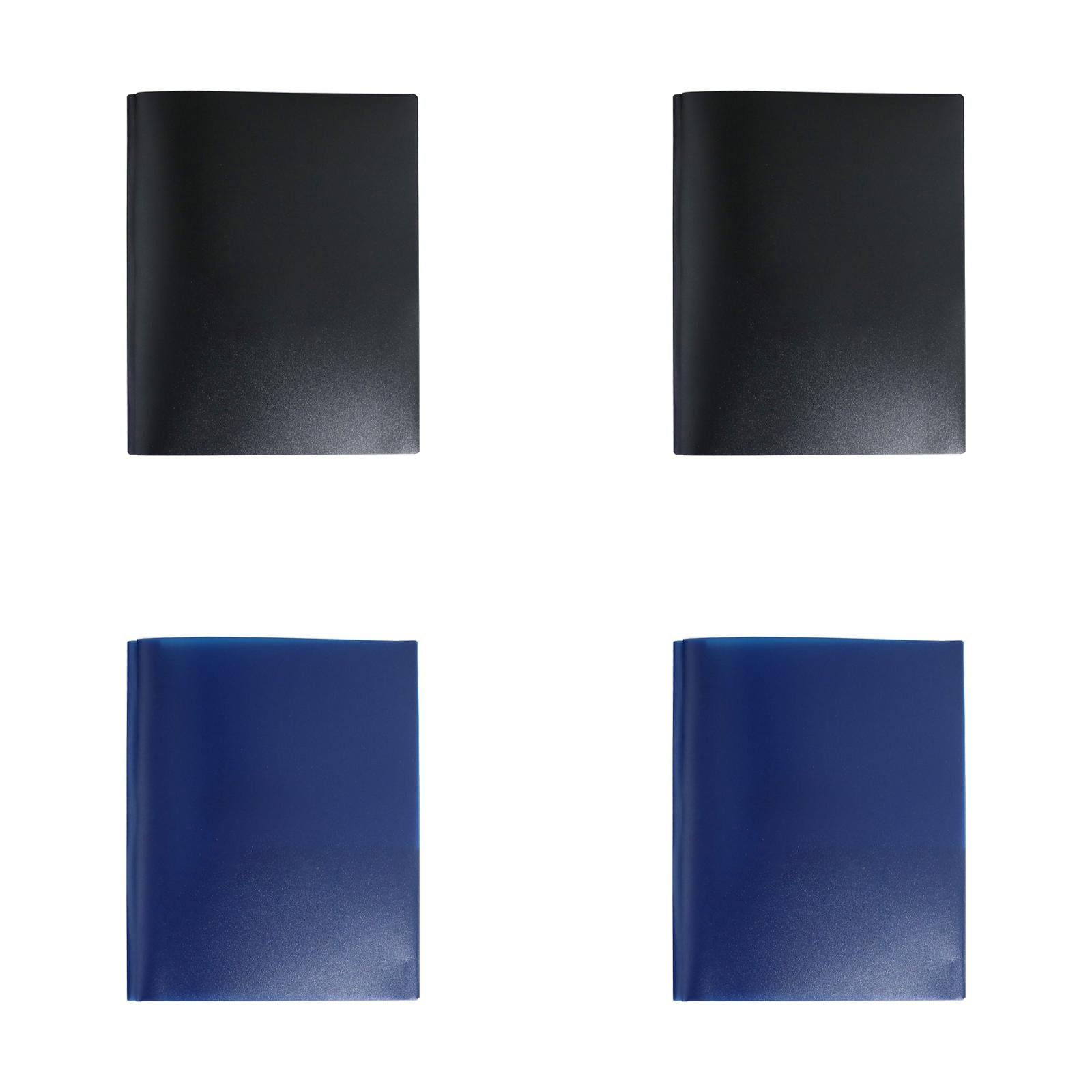 Plastic Folder Black+Blue,Two Pocket Folders,1 Pack Two Pocket Folders ...