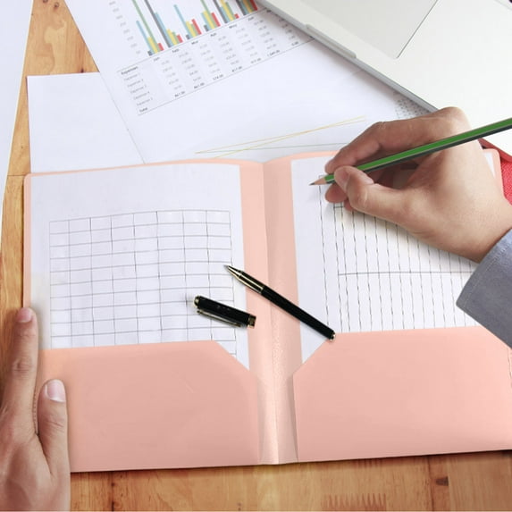 Plastic Folders With 2 Pockets,A4 Letter Fit Paper File,Durable Folders ...