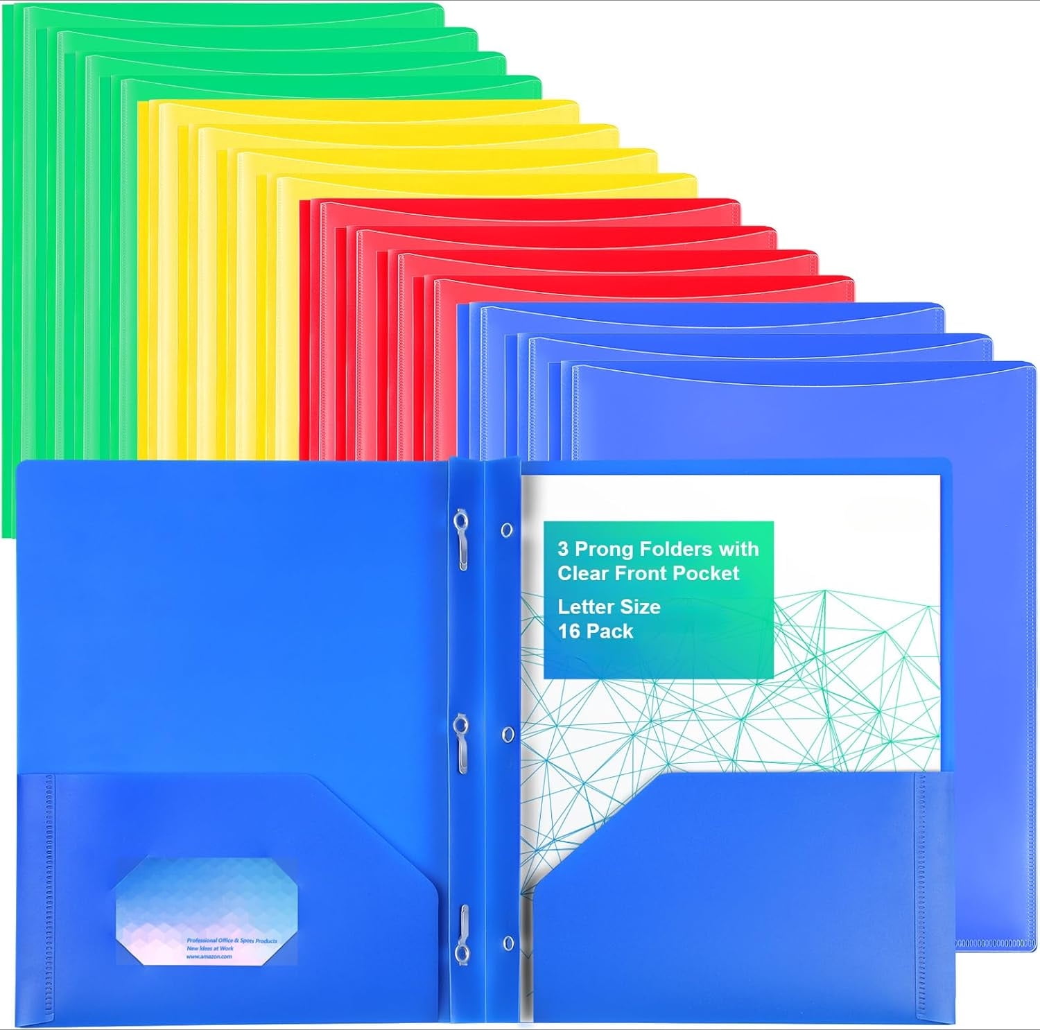 Plastic Folders with Clear Front Pocket, Folders with Pockets and ...