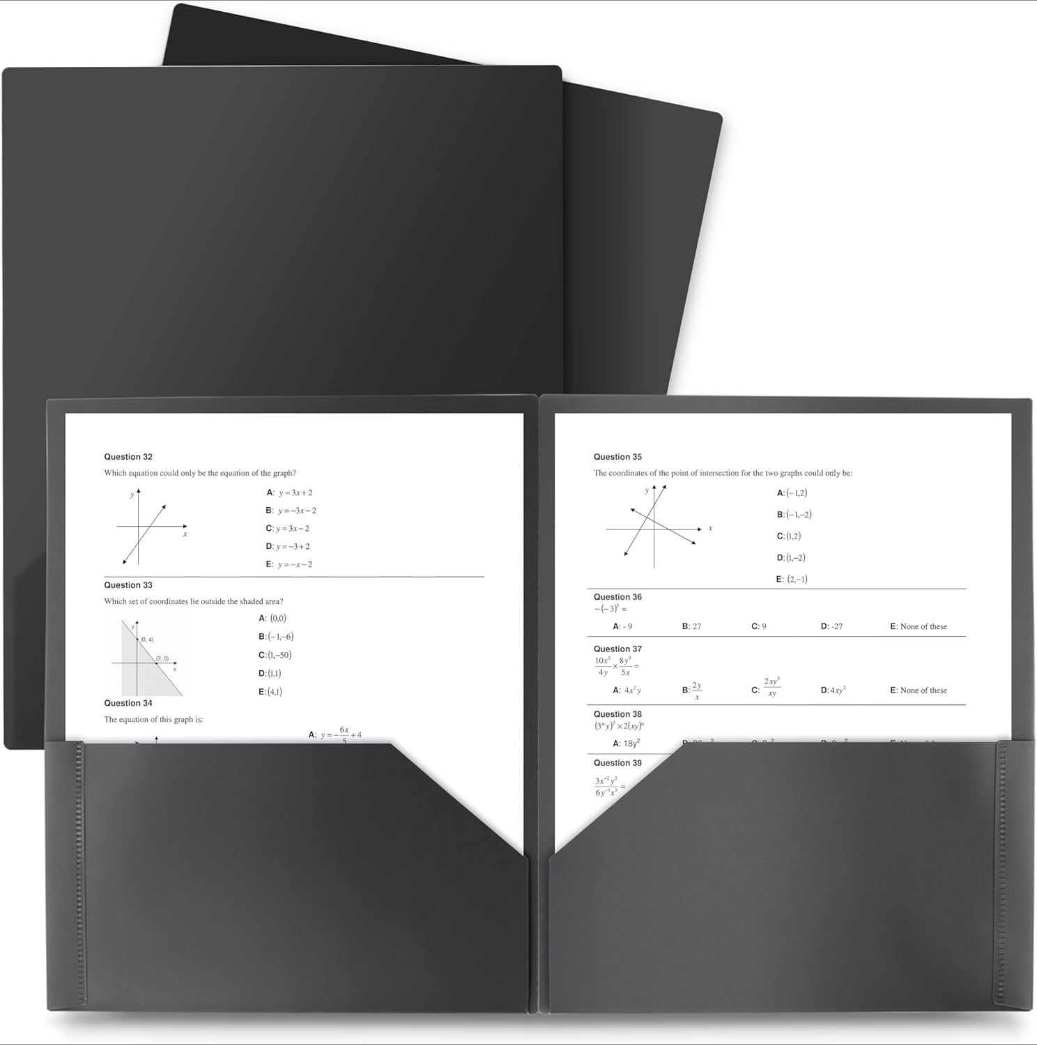 Plastic Folders Document Folders for School and Office, Heavy Duty Poly ...