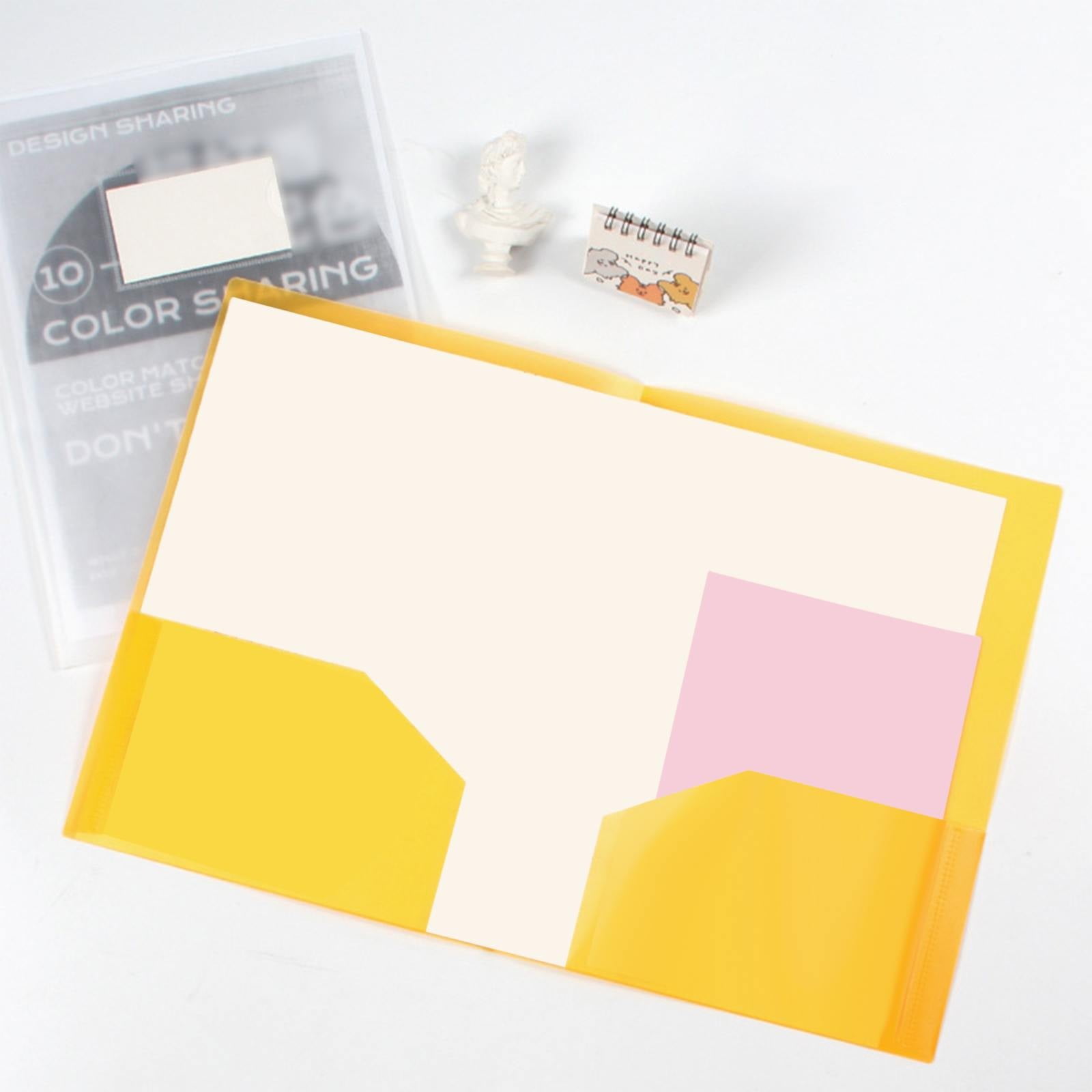 Plastic Folders With Extra Pockets, Heavy Duty Two Pocket File Folders ...