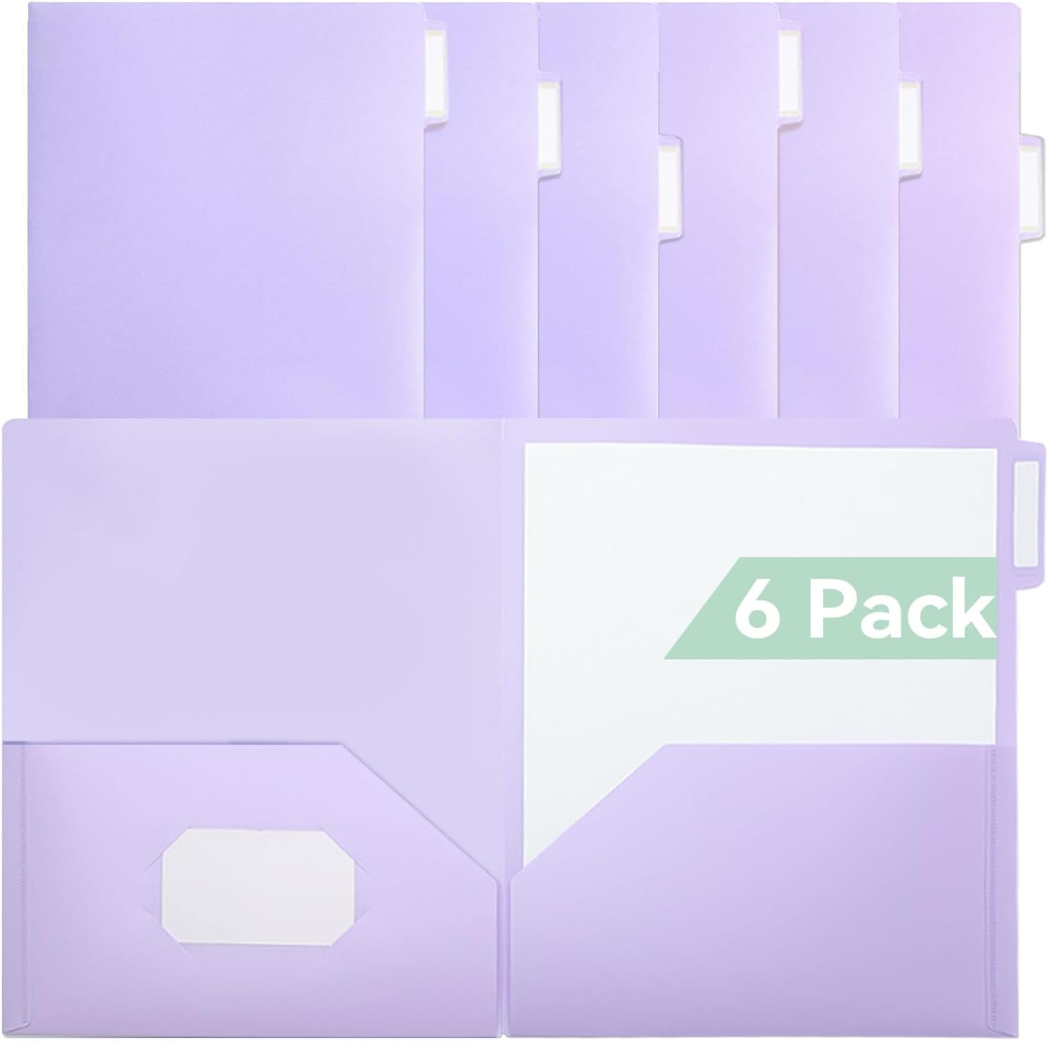 Plastic Folders with Pockets 3 Hole Punched, 6 Pack Pastel Pocket ...