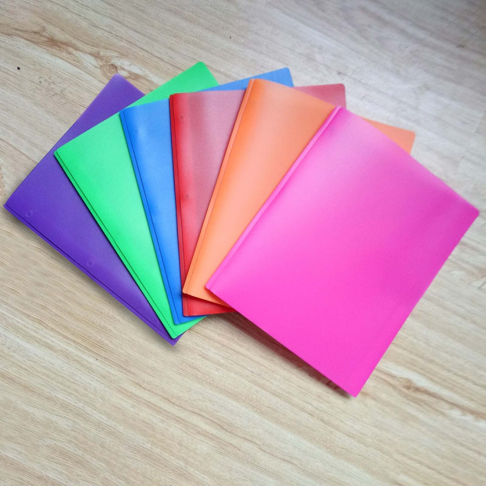 Plastic Folders With Pockets,Colored Heavy Duty 2 Pocket File Folders ...