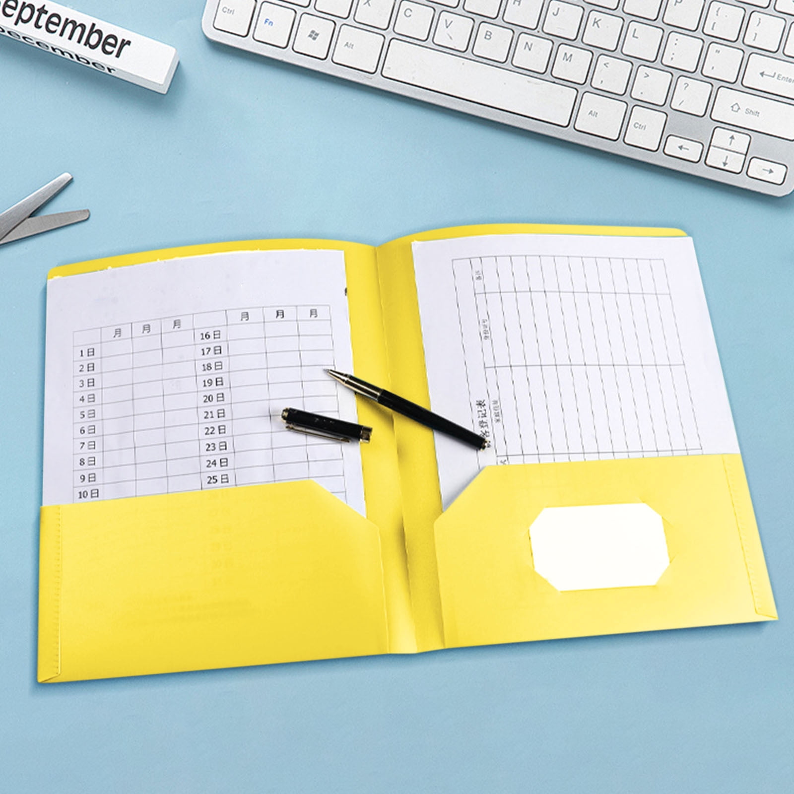 Plastic Folders with Pockets, Heavy Duty 2 Pocket File Folders Letter ...