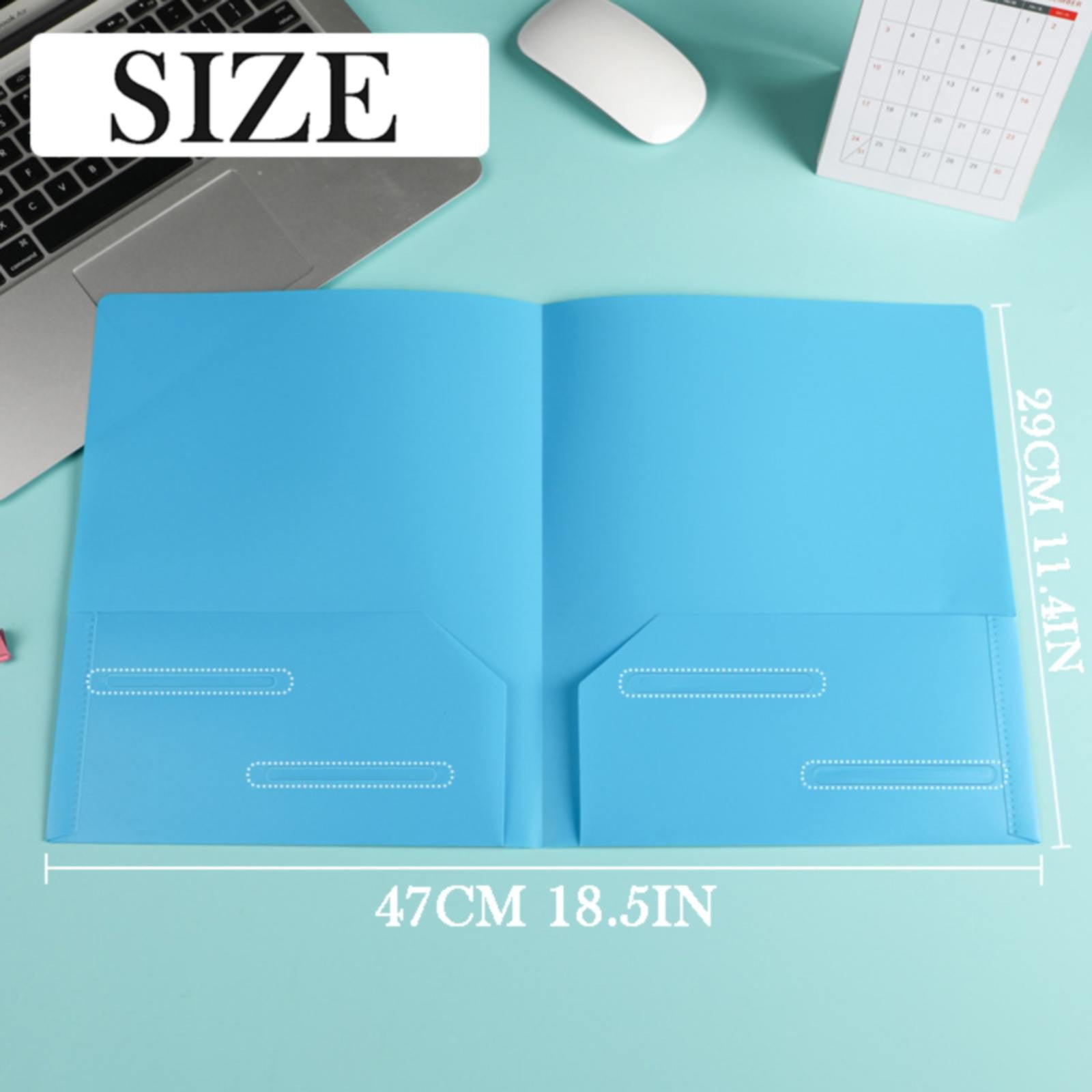 Plastic Folders With Pockets Standard Letter Paper Folder 2 Business ...