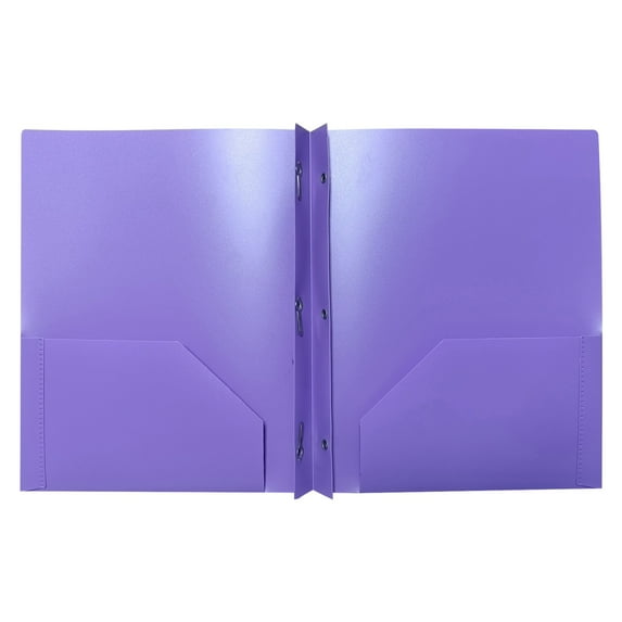 Plastic Folders with 2 Pockets and Prongs, Heavy Duty Two Pocket Folder ...