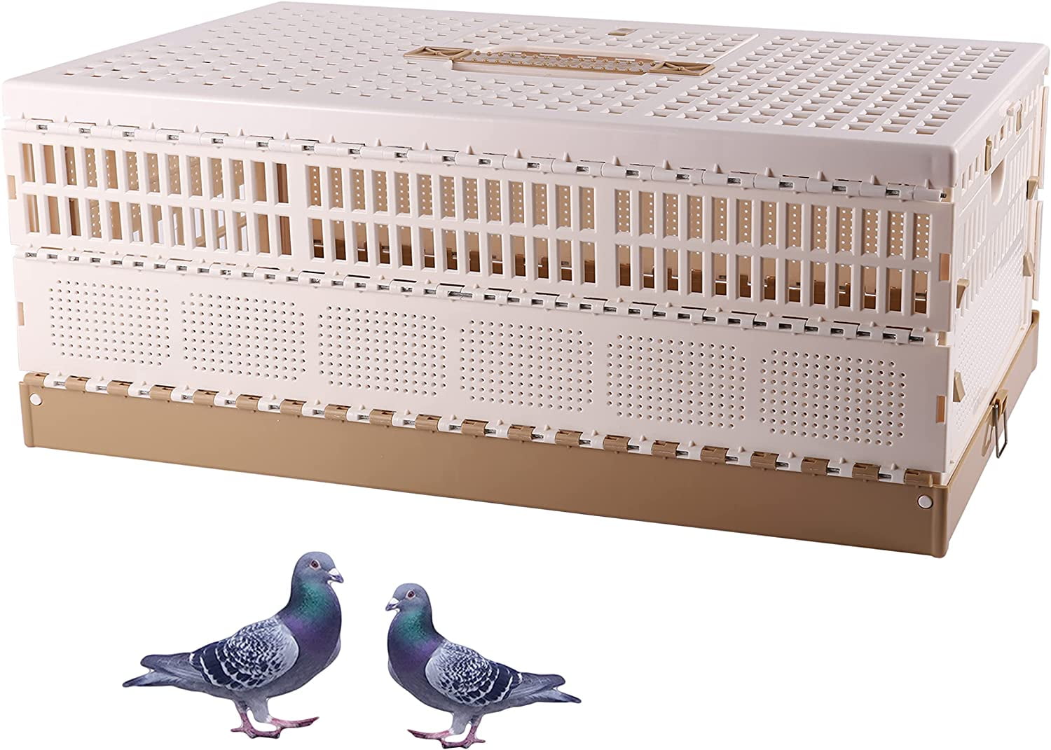 Plastic Folding Pigeon Cage, Portable Pet Bird Travel Cage Carrier ...