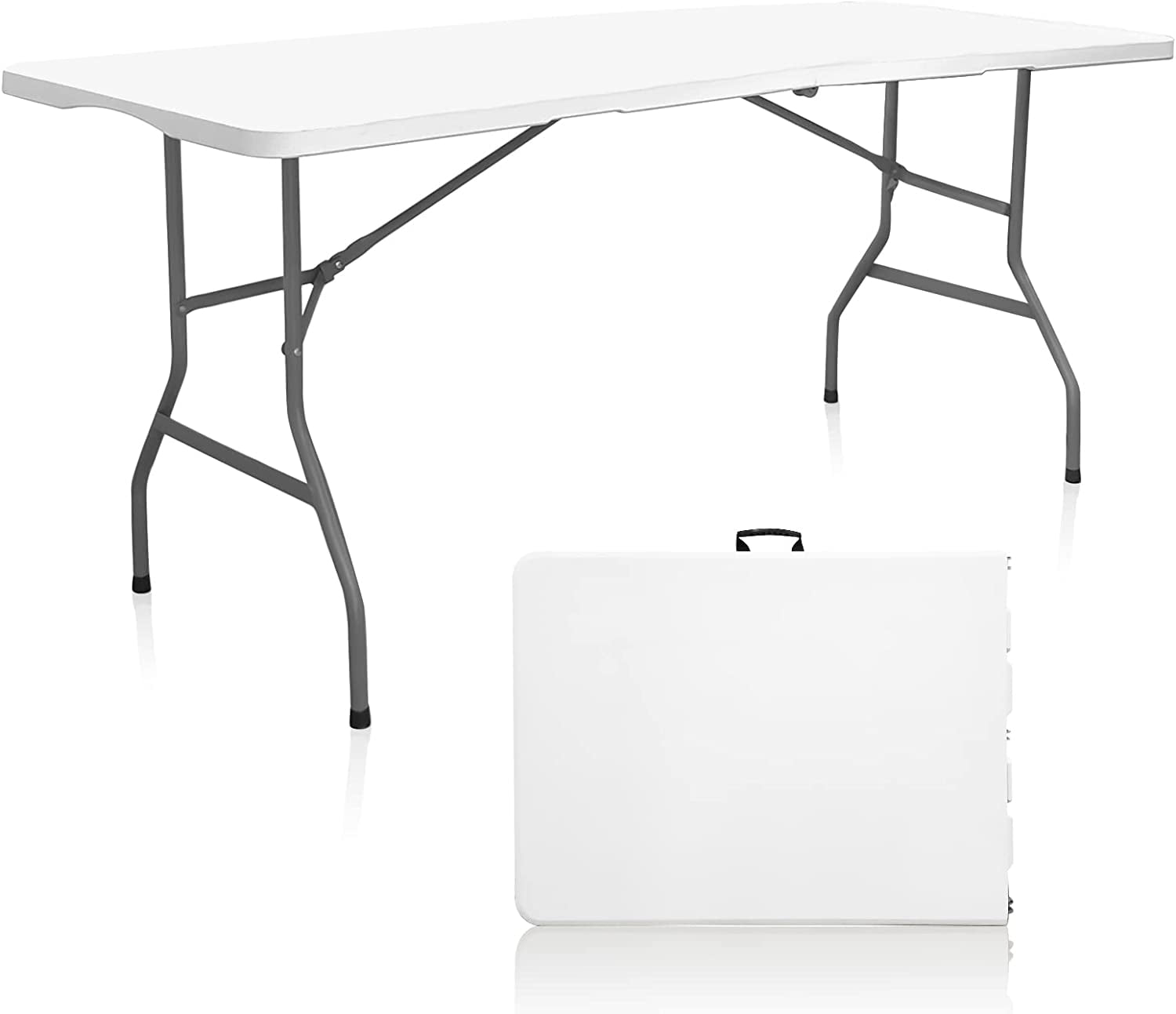 Plastic Folding Table, 6 FT Folding Table, Plastic Portable Tables for ...