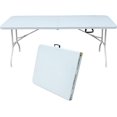 Plastic Folding Table 6ft Heavy Duty Portable Picnics Table for Camping ...