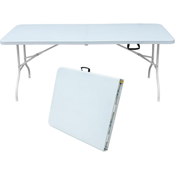 Plastic Folding Table 6ft Heavy Duty Portable Picnics Table for Camping ...