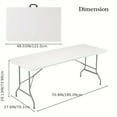Plastic Folding Table Outdoor Heavy Duty Portable Table Indoor Carrying ...