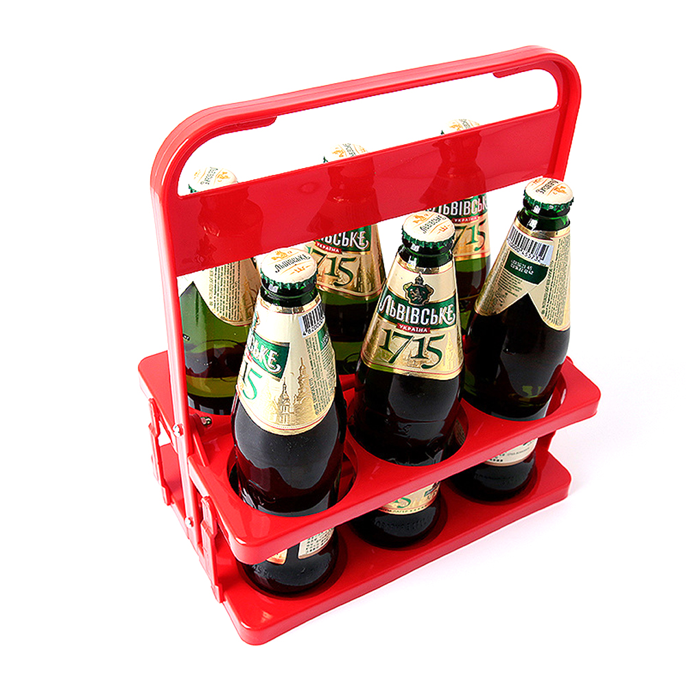 Plastic Folding Wine Rack Beer Basket Portable KTV6 Bottled Carrying ...