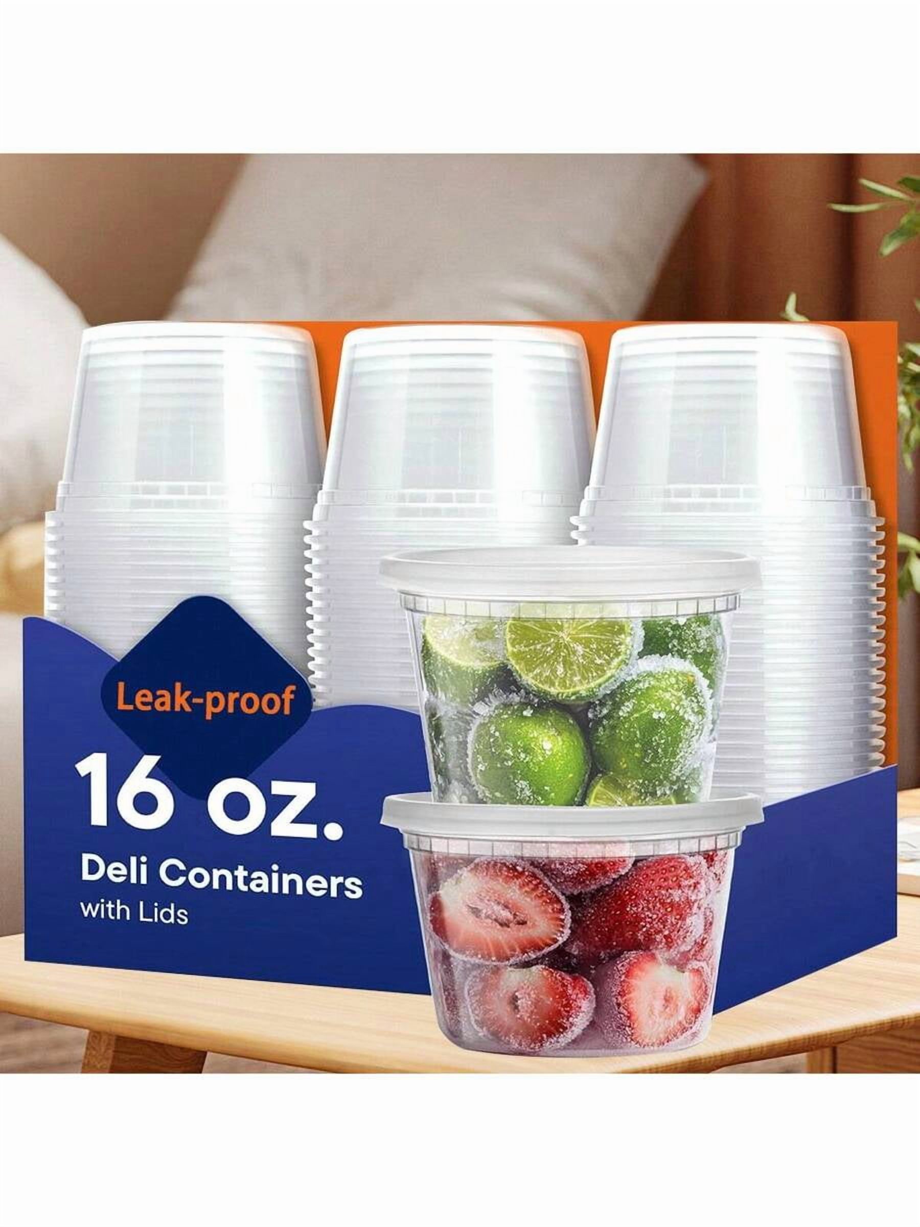 Plastic Food Container With Sealed Lid [Set Of 24], Leak Proof Combo ...