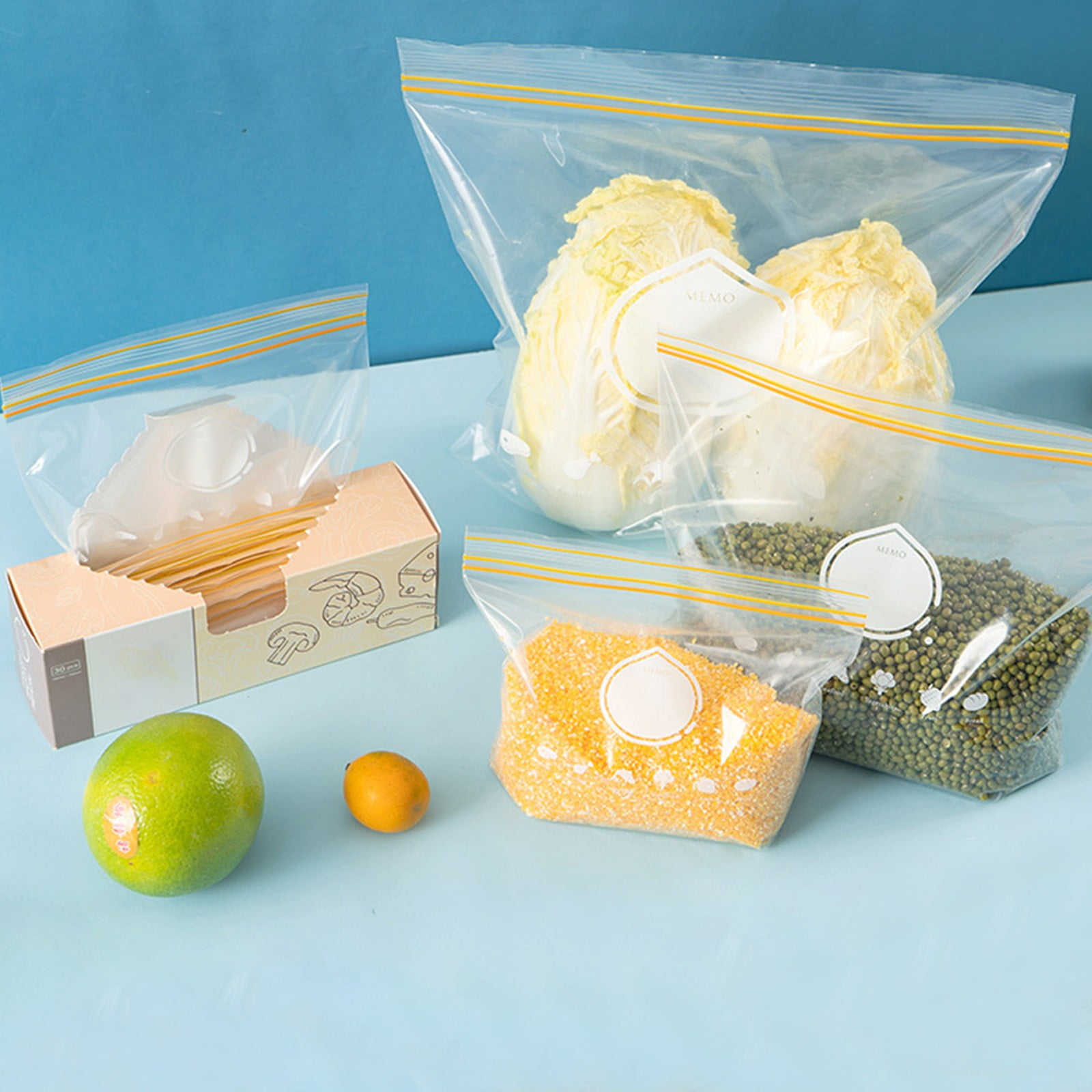 Plastic Food Storage Bag | Double Ribbed Seal | Clear Self Sealing ...
