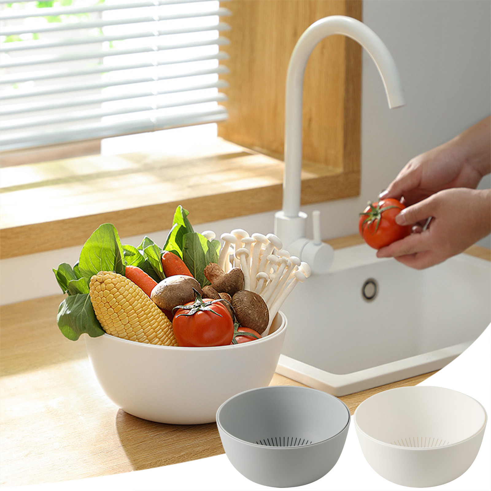 Plastic Food Storage Basket, Countertop Organizer, Easy Clean + Space ...