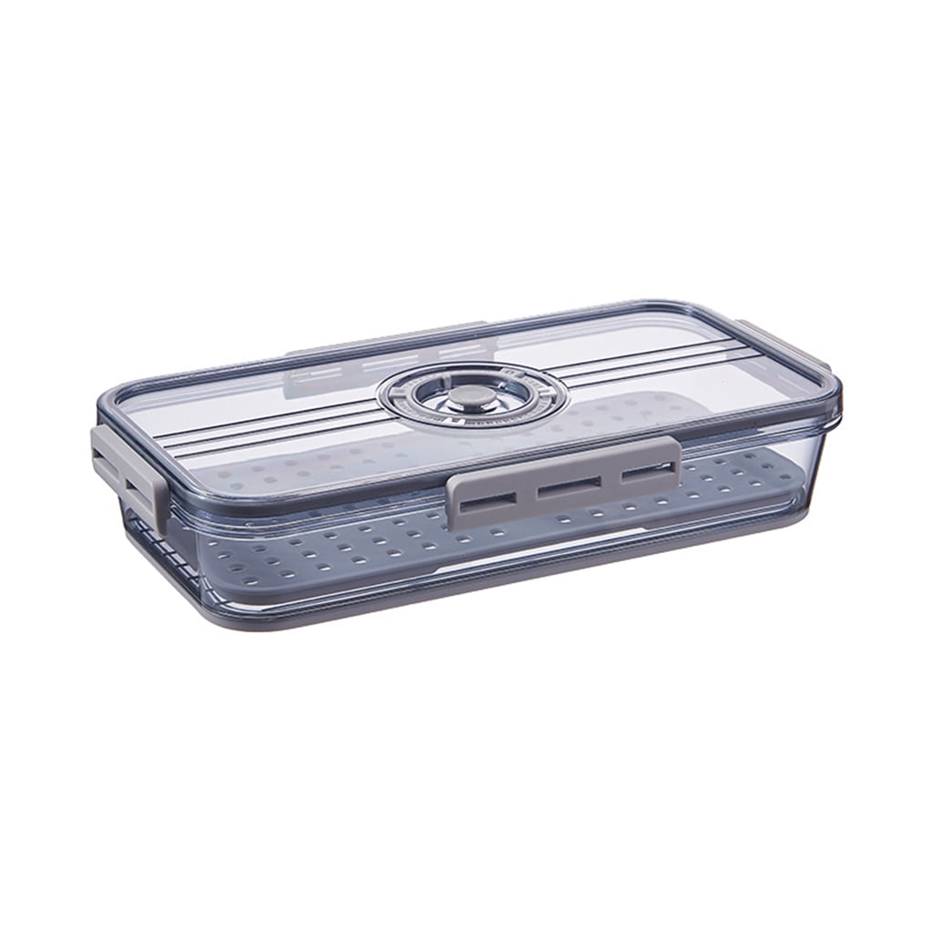 Plastic Food Storage Box Container with Lid and Drain Tray Timing ...