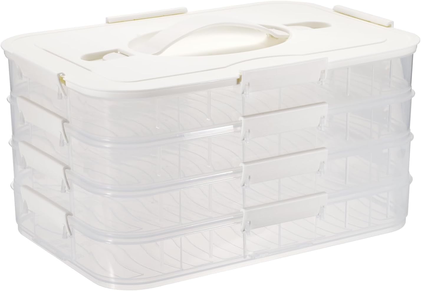 Plastic Food Storage Container with lids, Dumpling Storage Box, Cookie ...