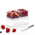 Plastic Food Storage Containers 3, 1 Rectangle 2 Squares Kitchen ...