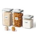 Plastic Food Storage Containers 4L*2+2.65L Airtight Pantry Organization ...