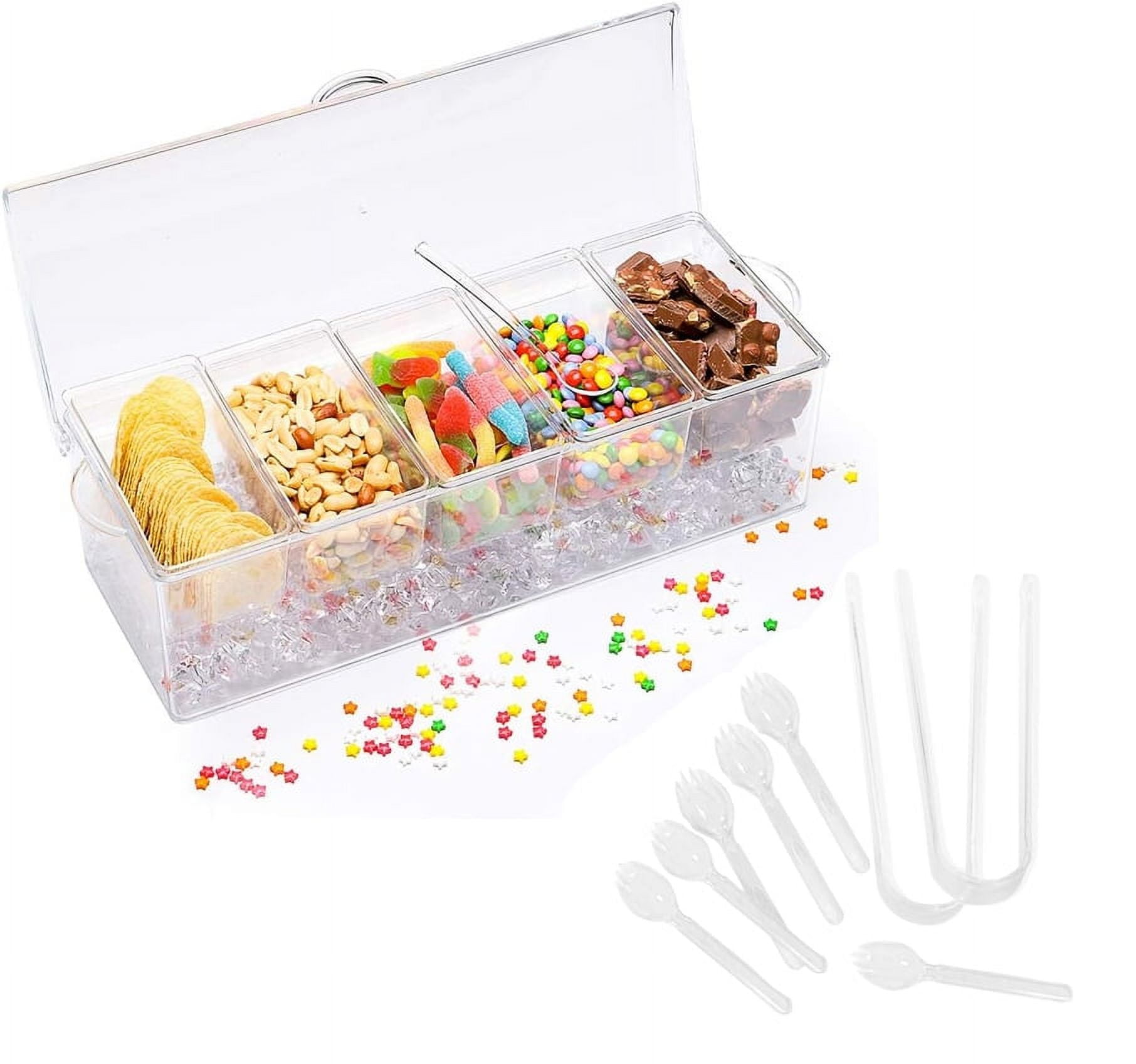 Plastic Food Storage Containers with Lids for Food, Chilled Condiment ...