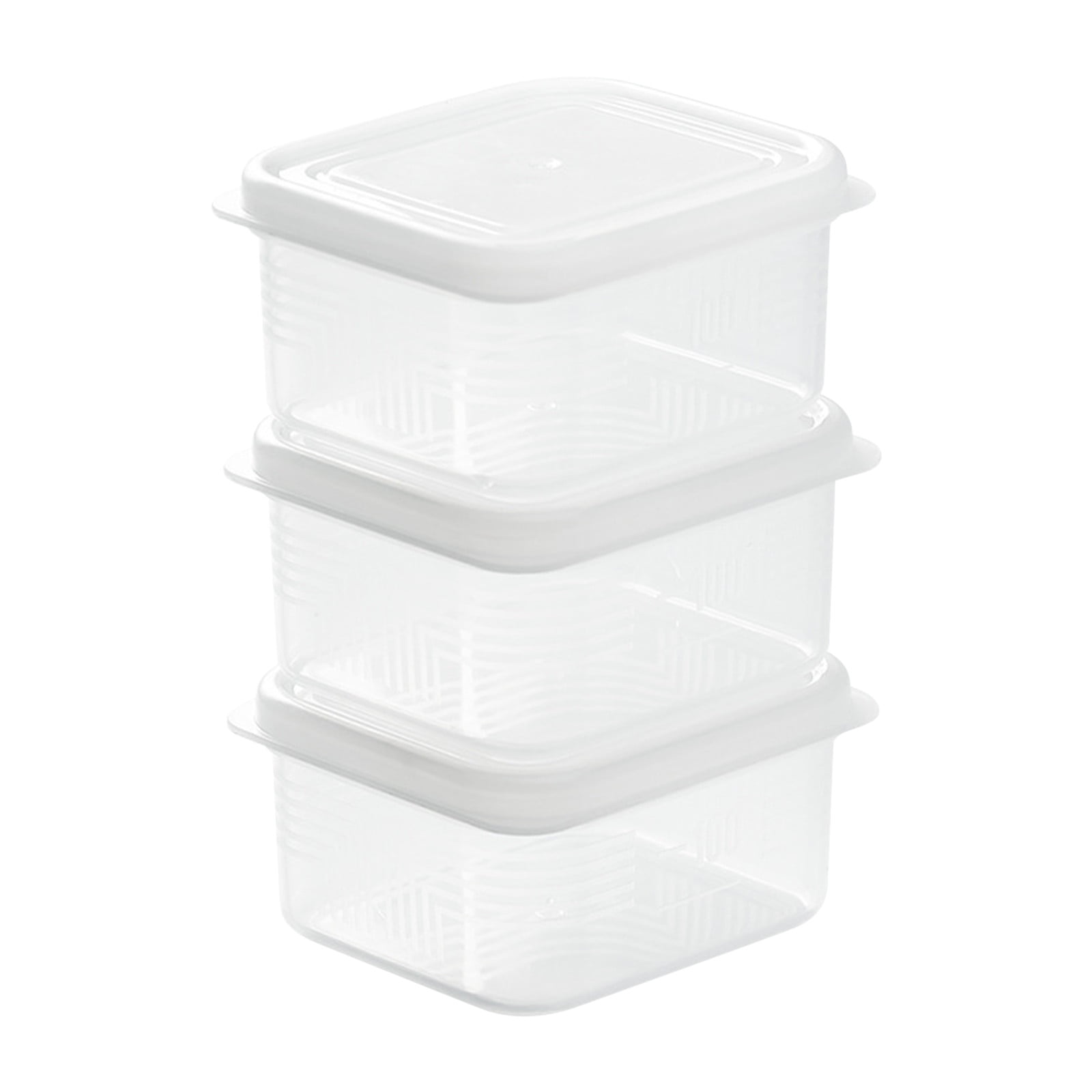 Plastic Food Storage Set, Airtight Storage Containers, Squares Clear ...