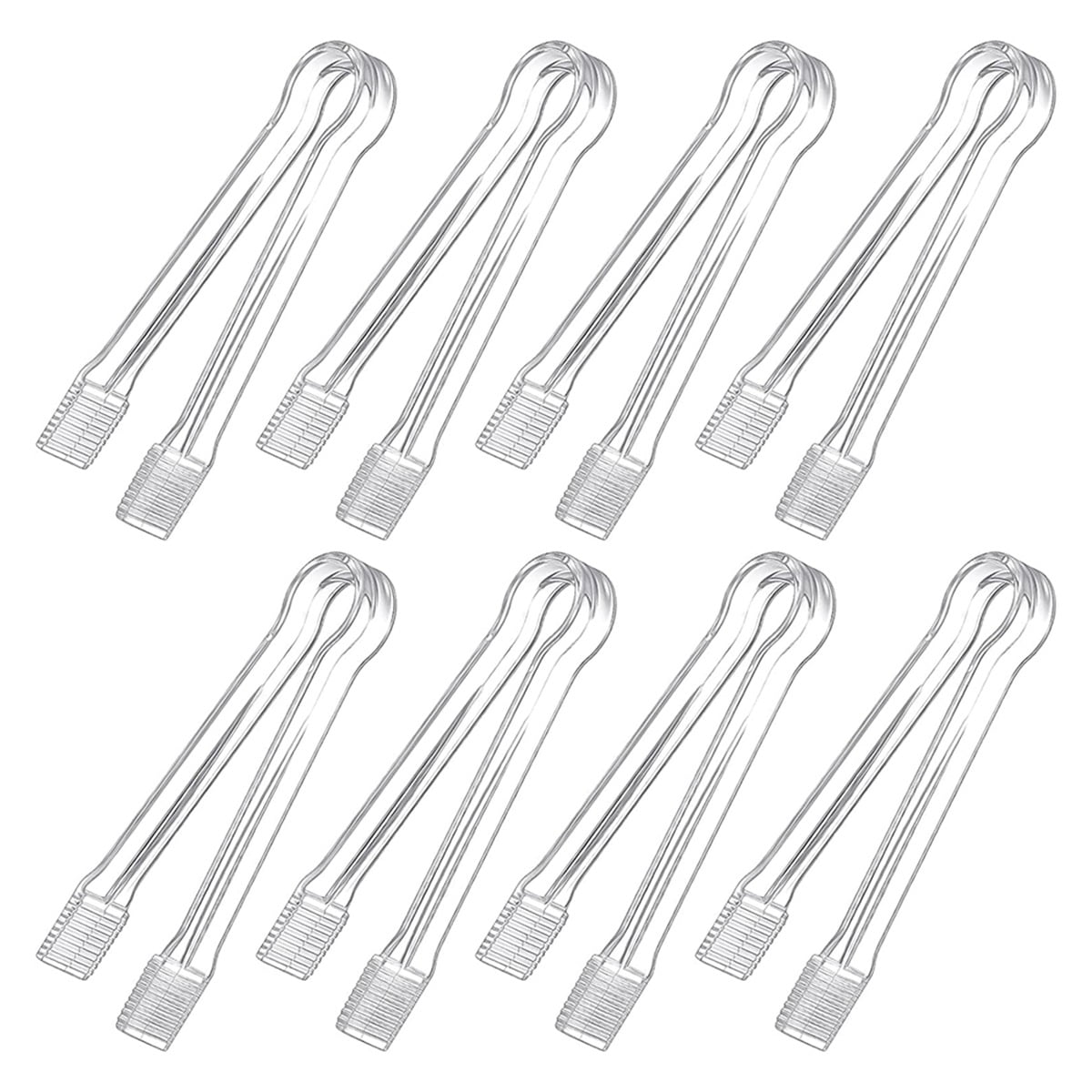 AUQ 8 Pcs Plastic Buffet Serving Tongs, Disposable Food Party Supplies ...