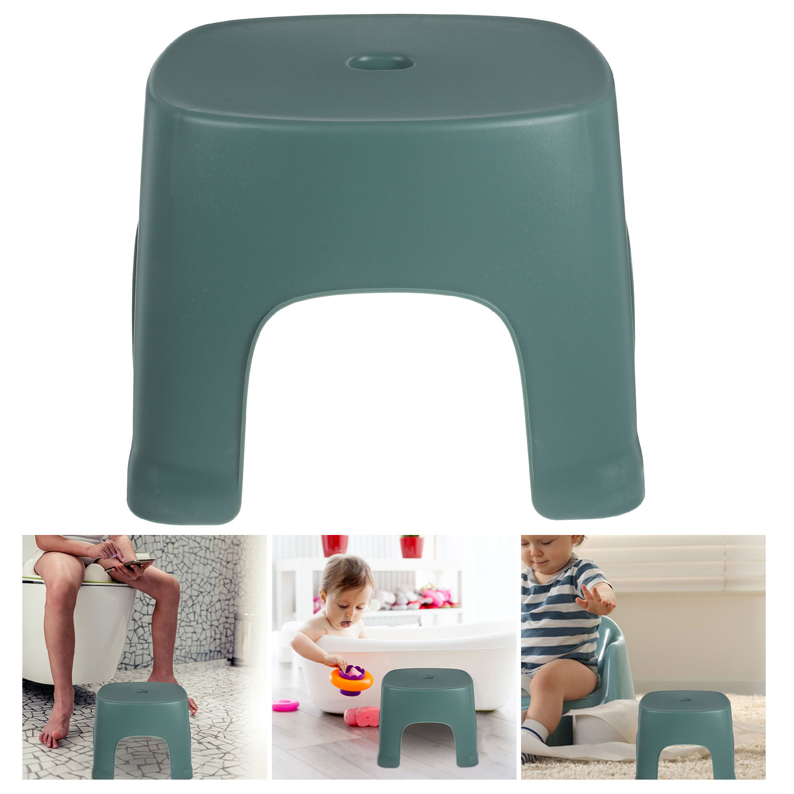 Plastic Foot Stool Toilet Stepping Stool Bathroom Stool Nonslip Step ...