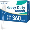 Plastic Forks 360 Count Heavy Duty Plastic Forks Bulk - 7 Inch ...