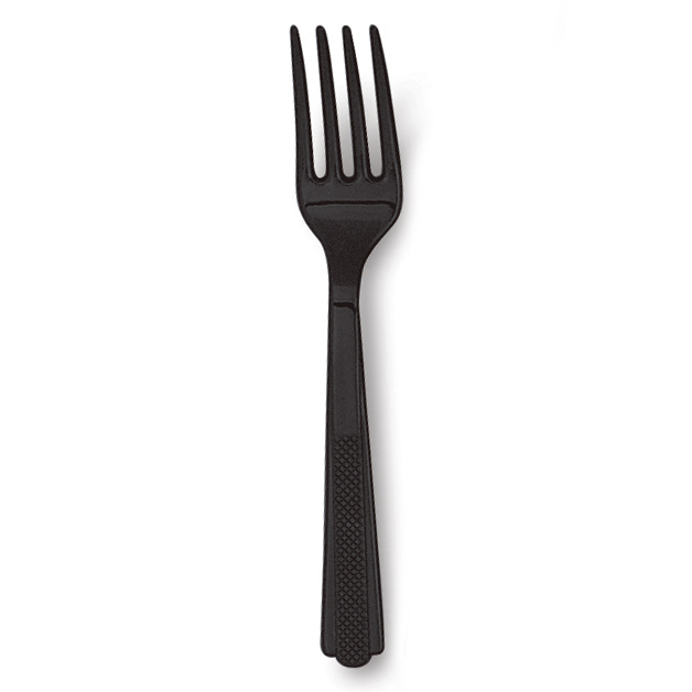 Plastic Forks, Black, 18ct - Walmart.com