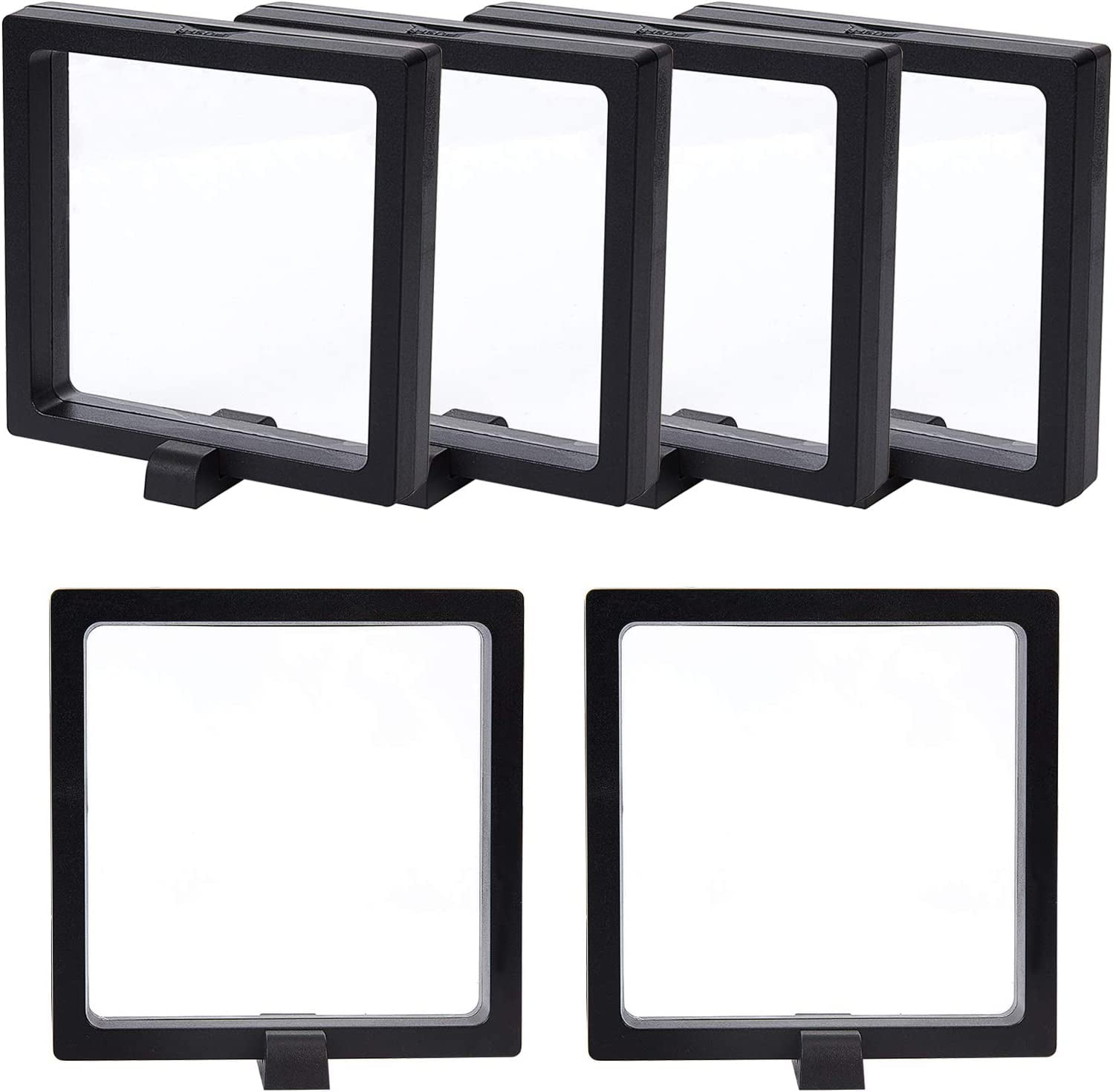 Plastic Frame Stands with Transparent Membrane 3D Floating Frame Display Holder Coin Display Box ...