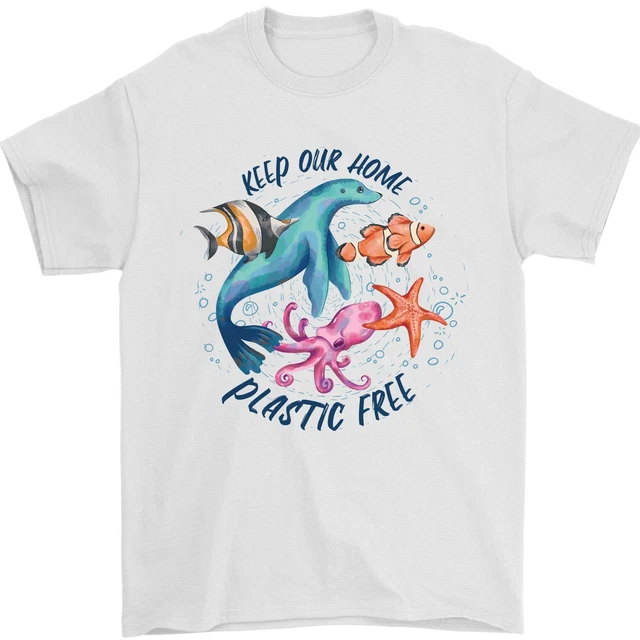 Plastic Free Climate Change Octopus Seal Fish T-Shirt - Walmart.com