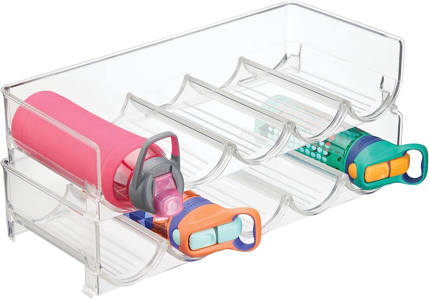 Plastic Free-Standing Water Bottle and Wine Rack Storage Organizer for ...