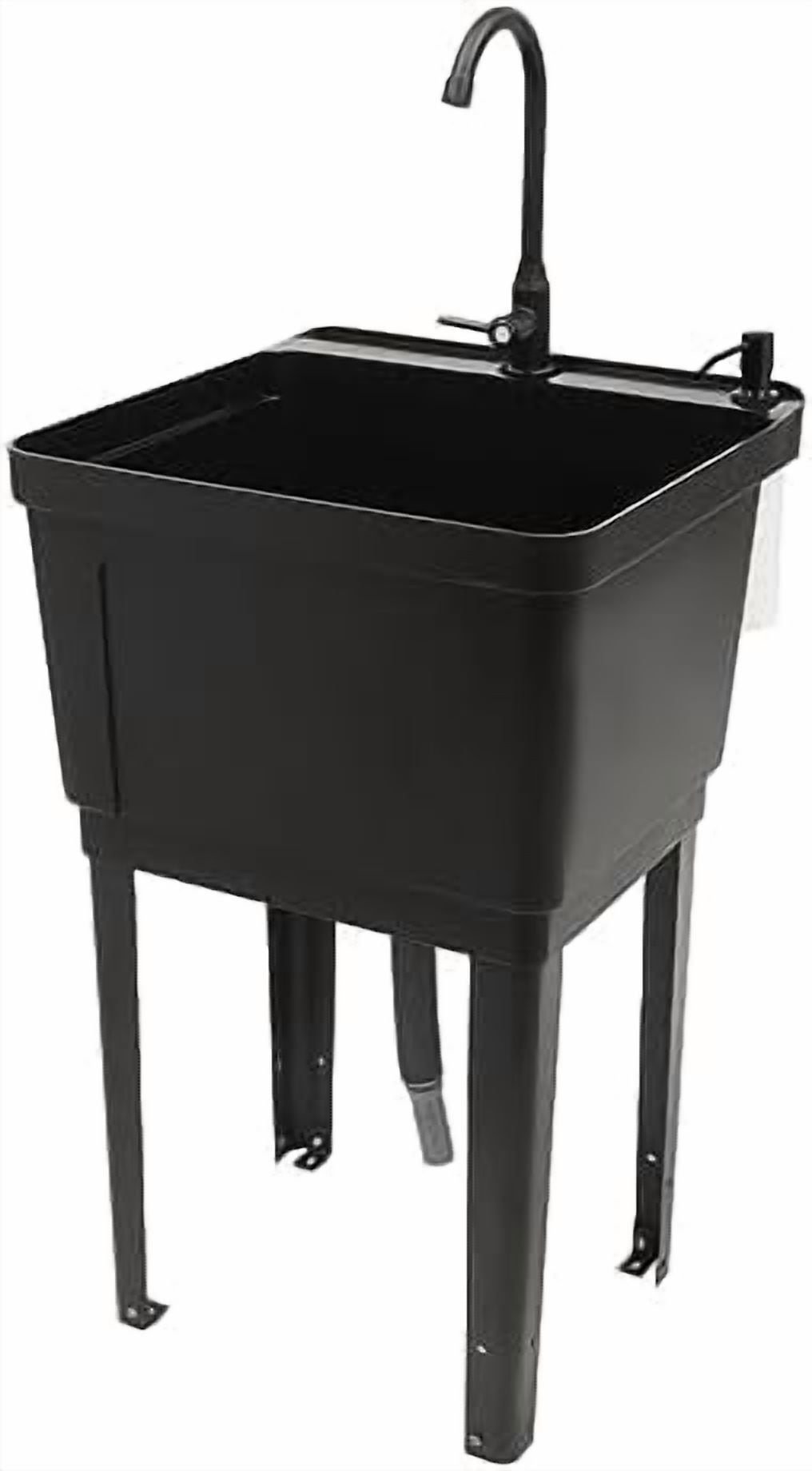 Plastic Freestanding Utility Tub,Black Freestanding Utility Sink with ...