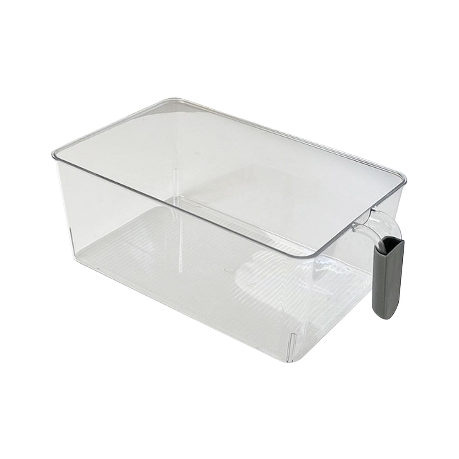 Freezer Ice Bin with Pull Out Handle, Clear Storage Container for Ice ...