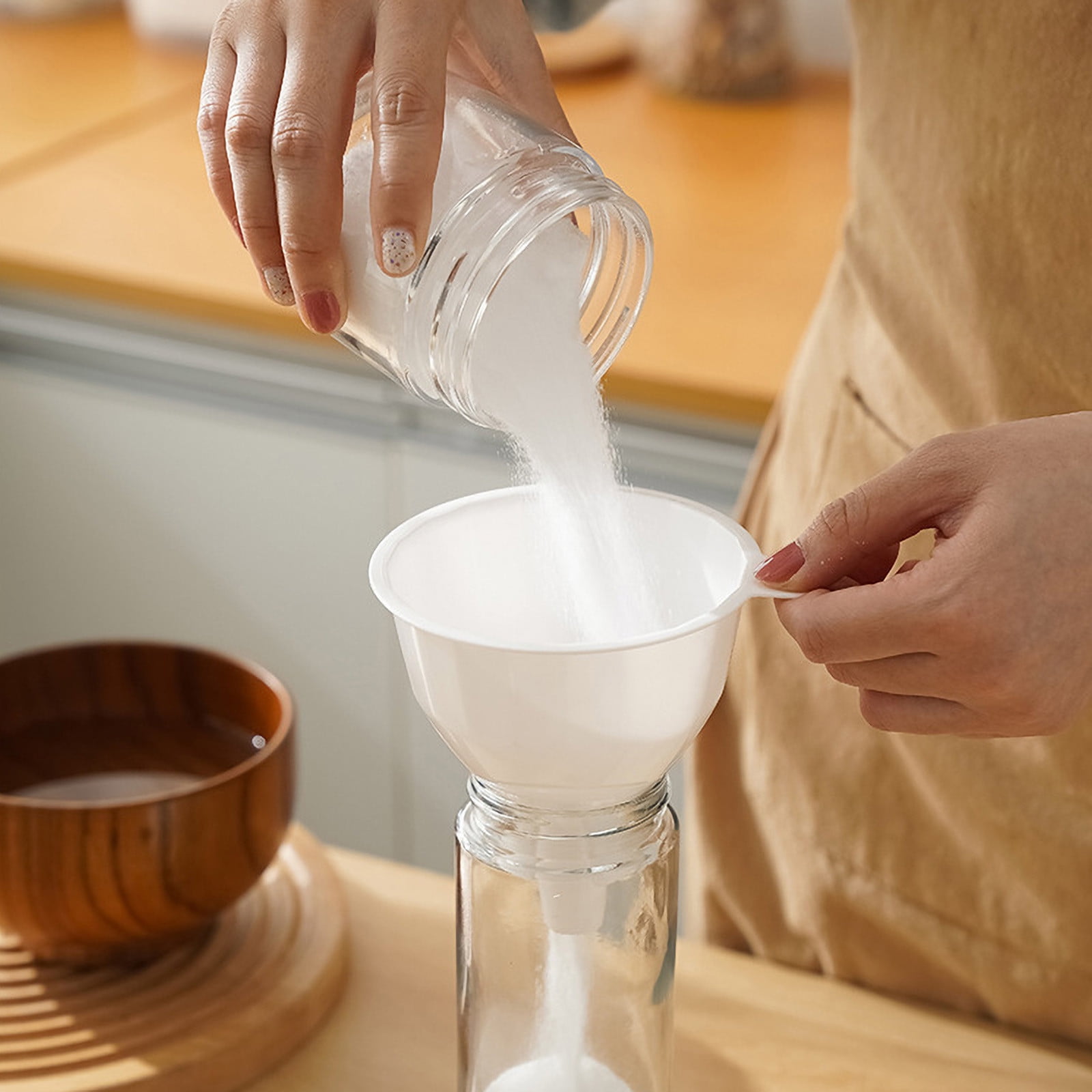 Plastic Funnel for Liquid and Powder Dispensing | Wide Mouth Leak-Proof ...