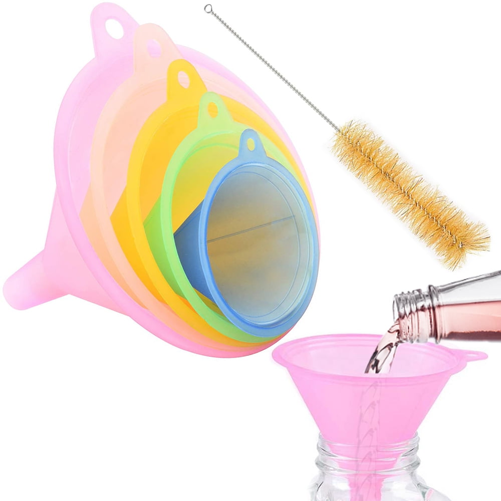 Plastic Funnel Set of 5 Sizes (Mini to Large) Multi-Purpose Kitchen ...