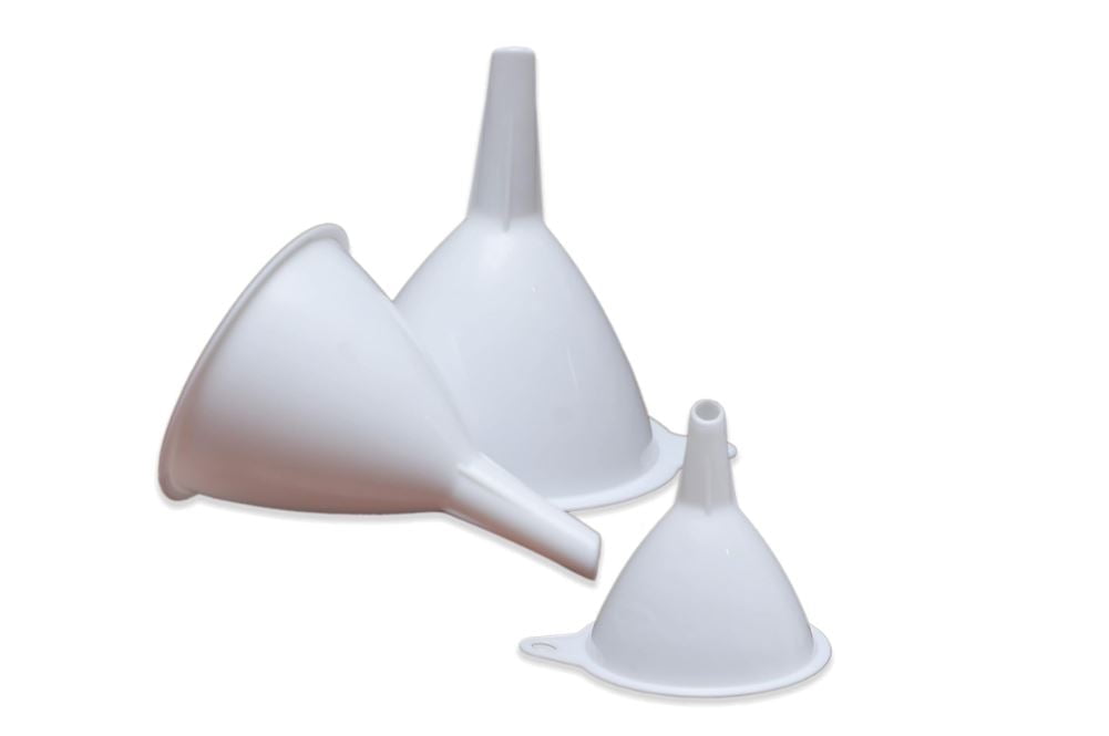 Plastic Funnels - 3 Pack Round Funnels for Filling Bottles, Jars ...