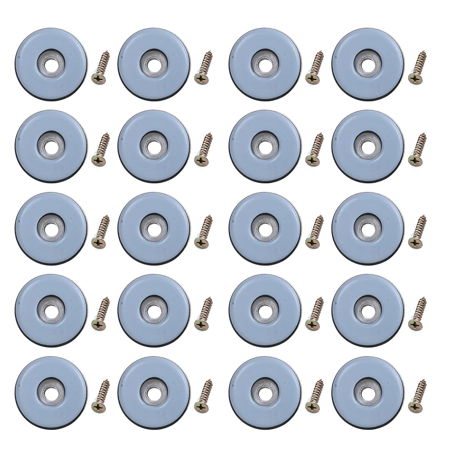 Plastic Furniture Sliders 20Pcs Reusable Screw Mounted Glides for Chair ...
