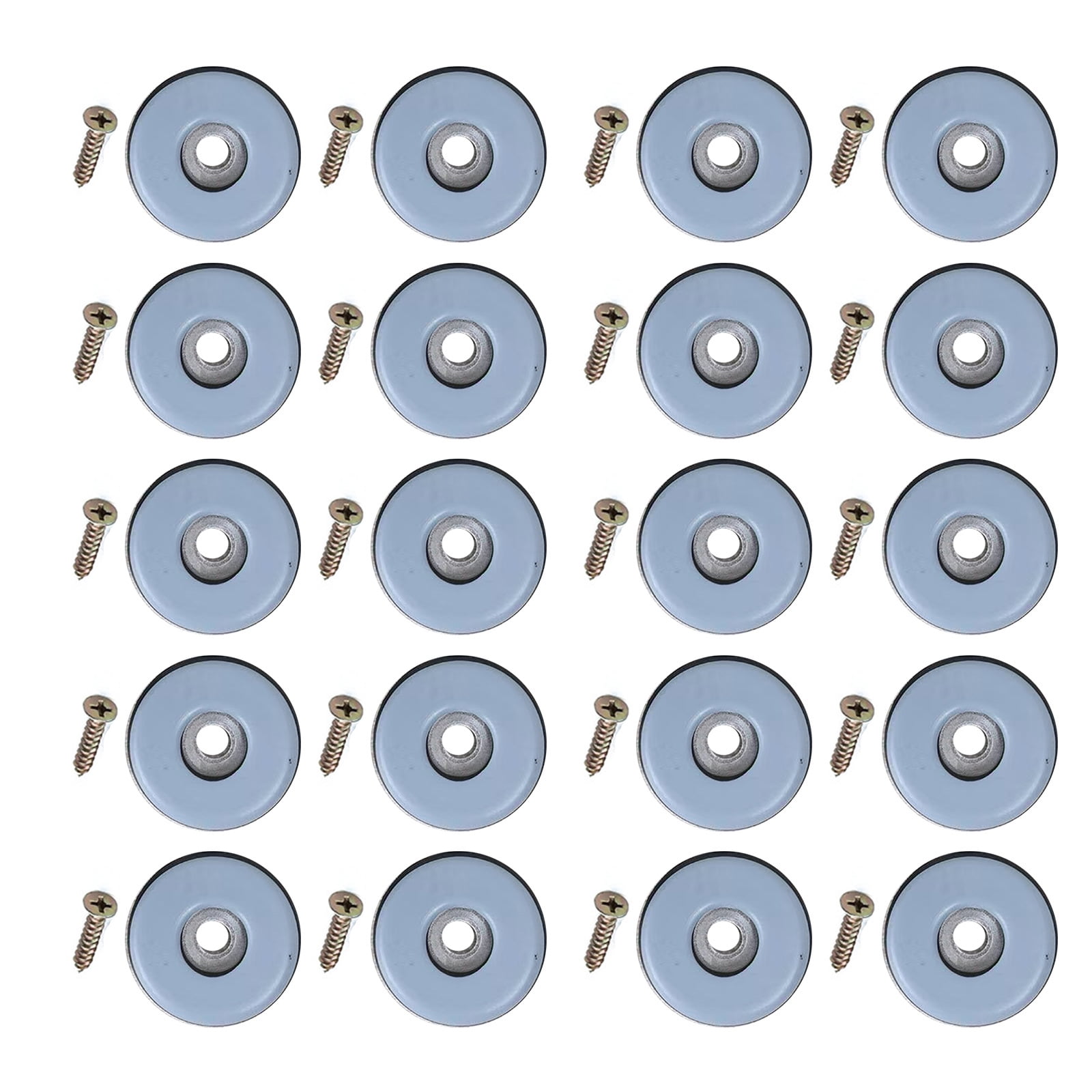 Plastic Furniture Sliders 20Pcs Reusable Screw Mounted Glides for Chair ...