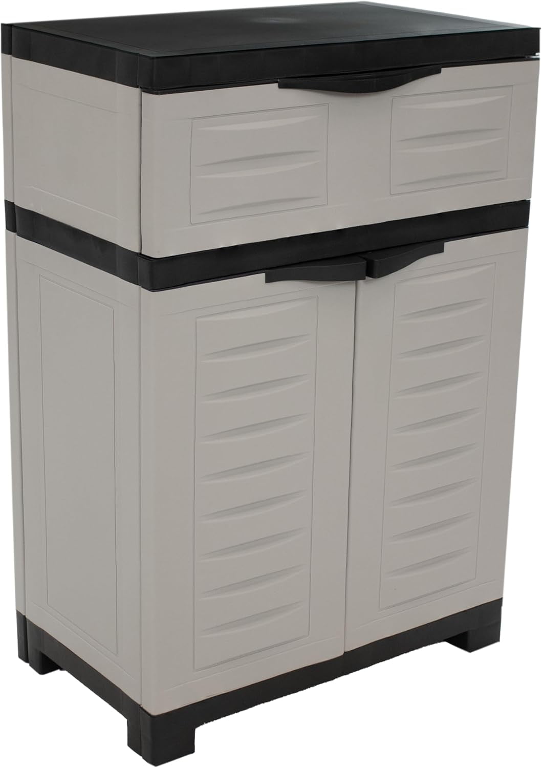 Plastic Garage Storage Cabinet with Adjustable Shelf – 34.5" H ...