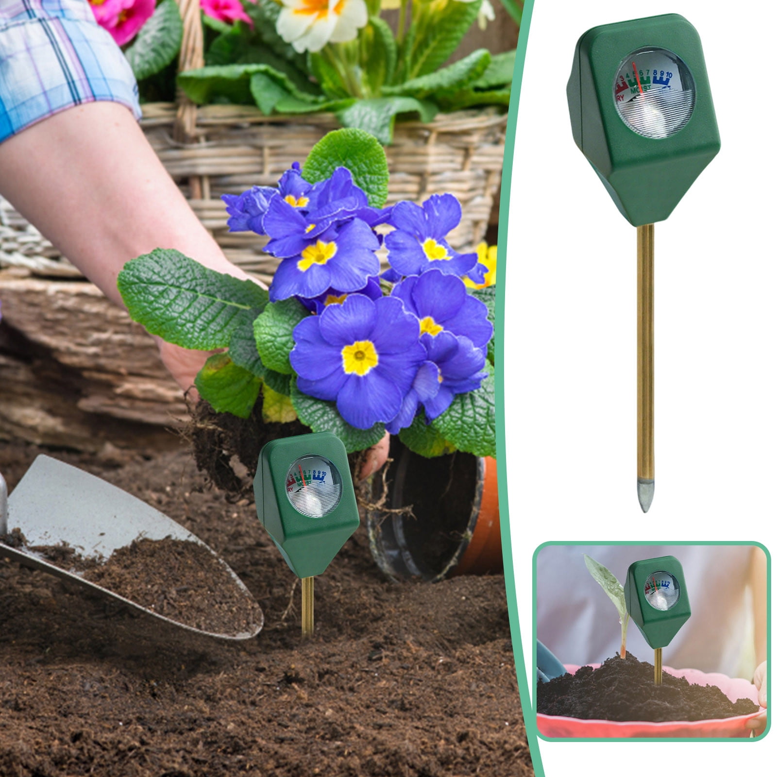 Plastic Garden Meter with Temperature Gauge, Accurate Soil Moisture and ...