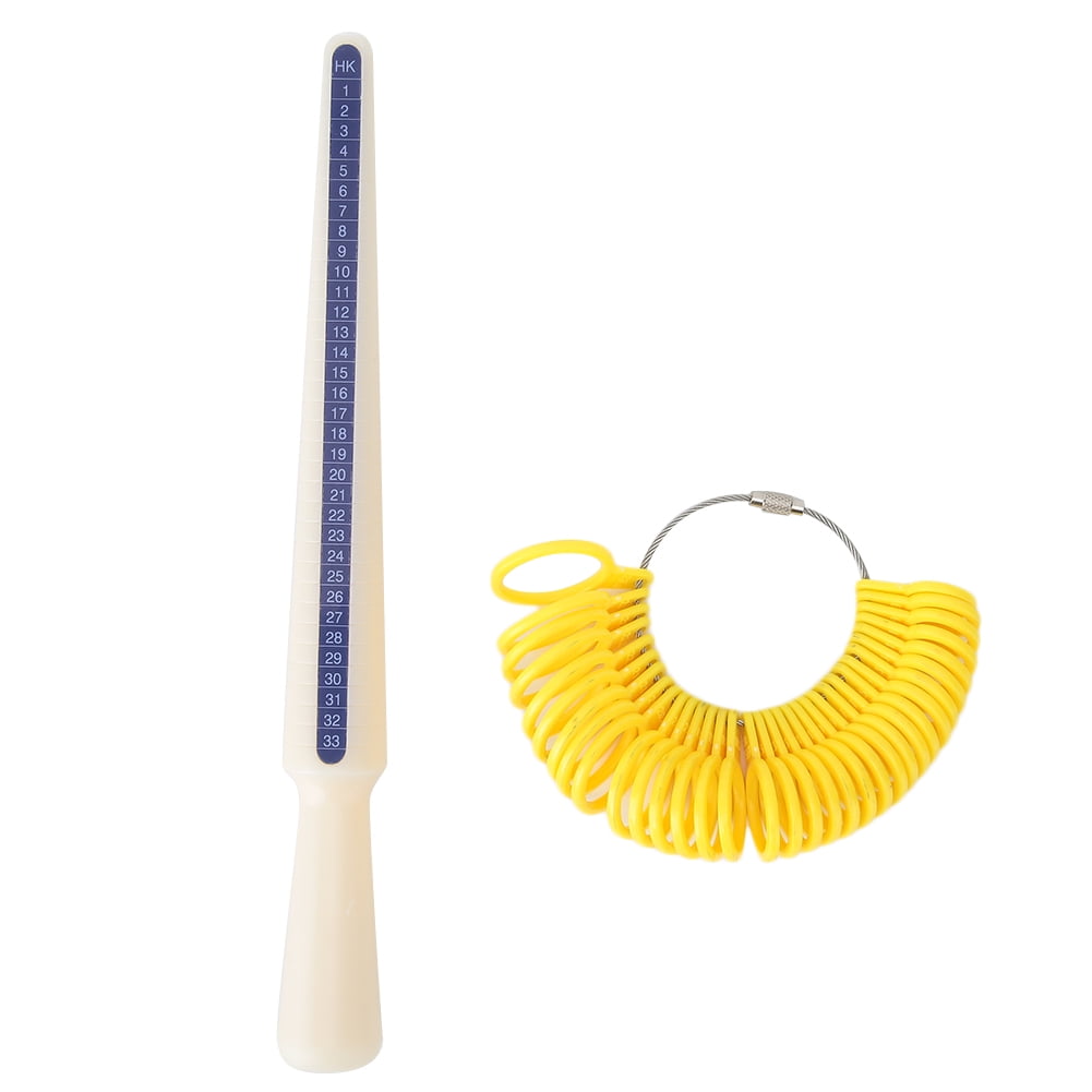 Plastic Gauge Sizer Jewelry Finger Ring Measure Fingers Size Ring Stick ...