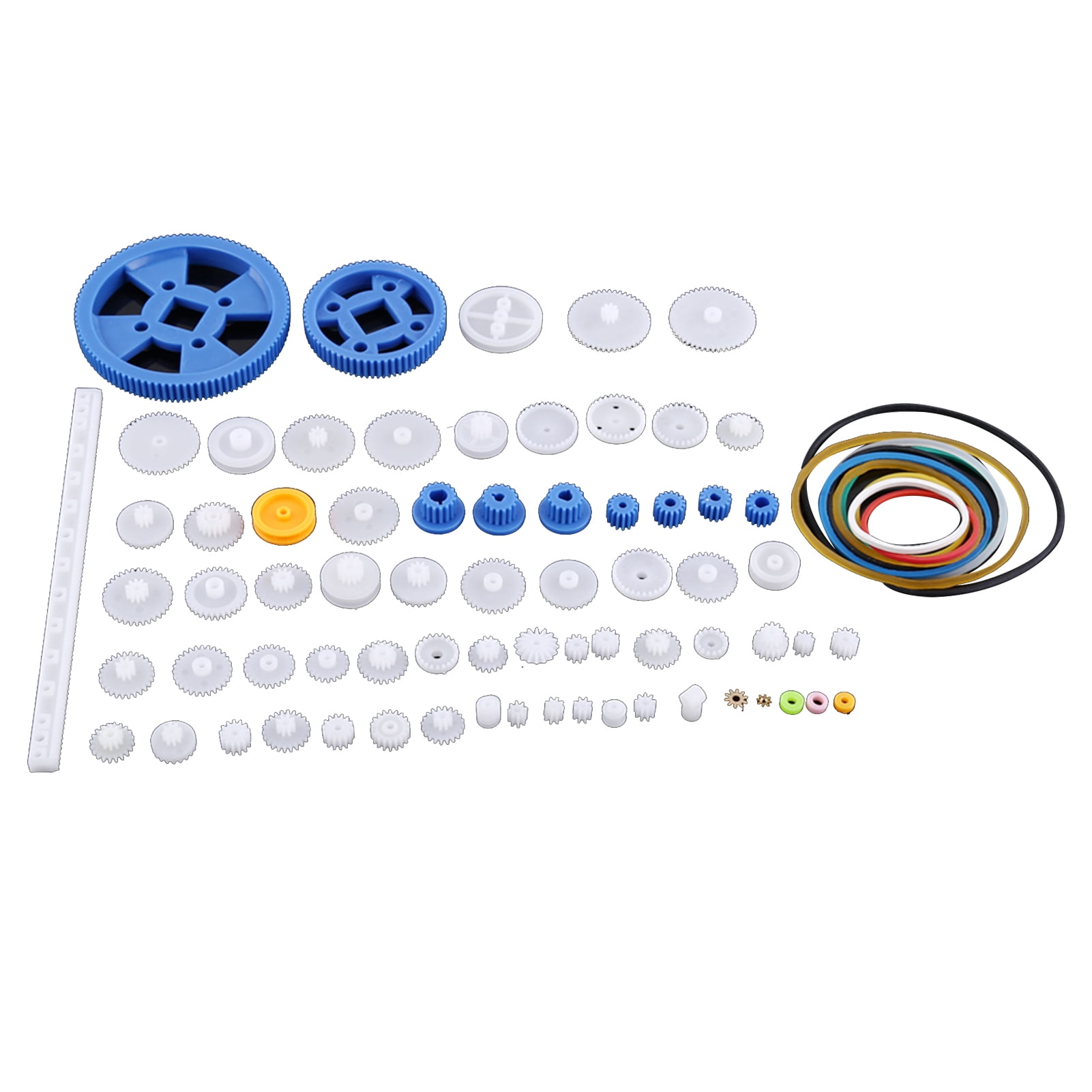Plastic Gears Pulley Belt Worm Kits Crown Gear Set Robot Motor Toy DIY ...