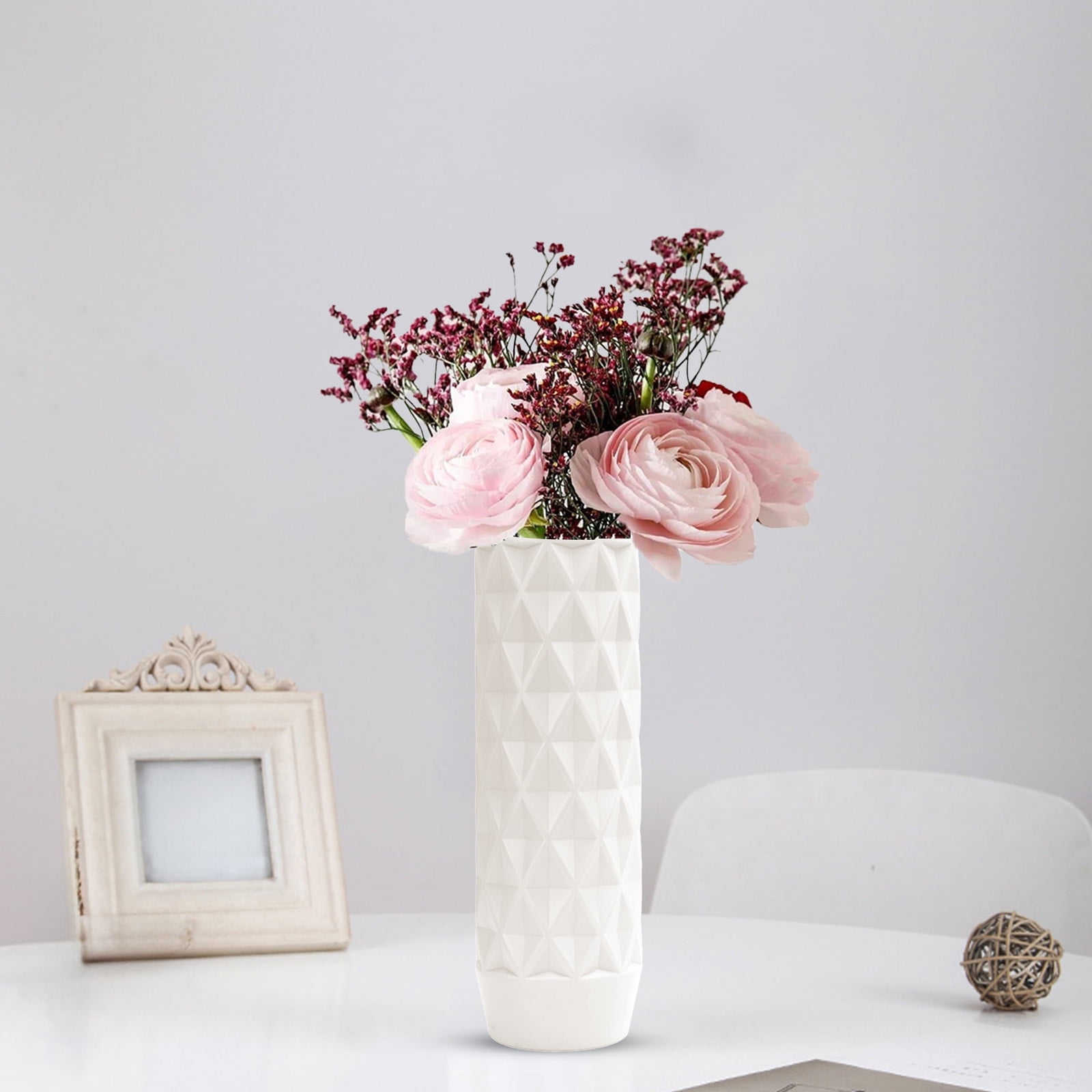 Plastic Glazed Vase for Home Decor - Modern Flower Arrangement Vase ...